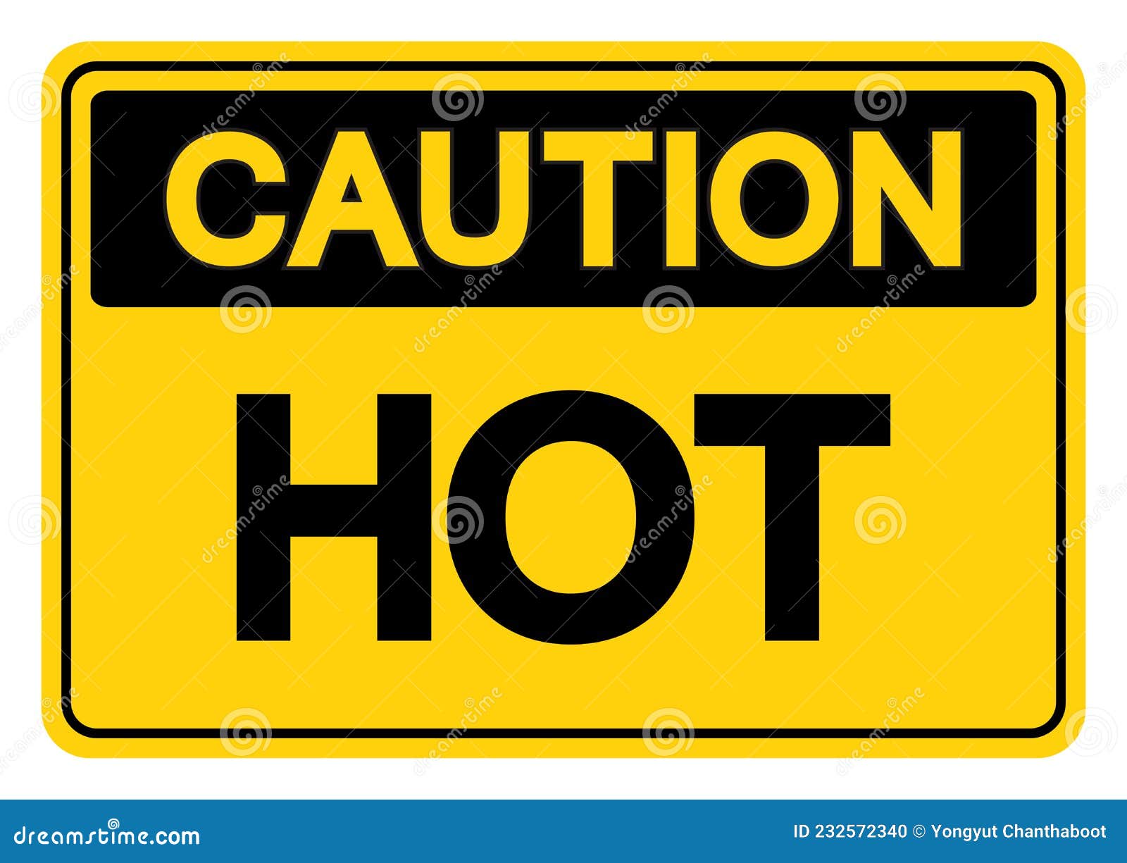 Caution Hot Symbol Sign,Vector Illustration, Isolate on White ...