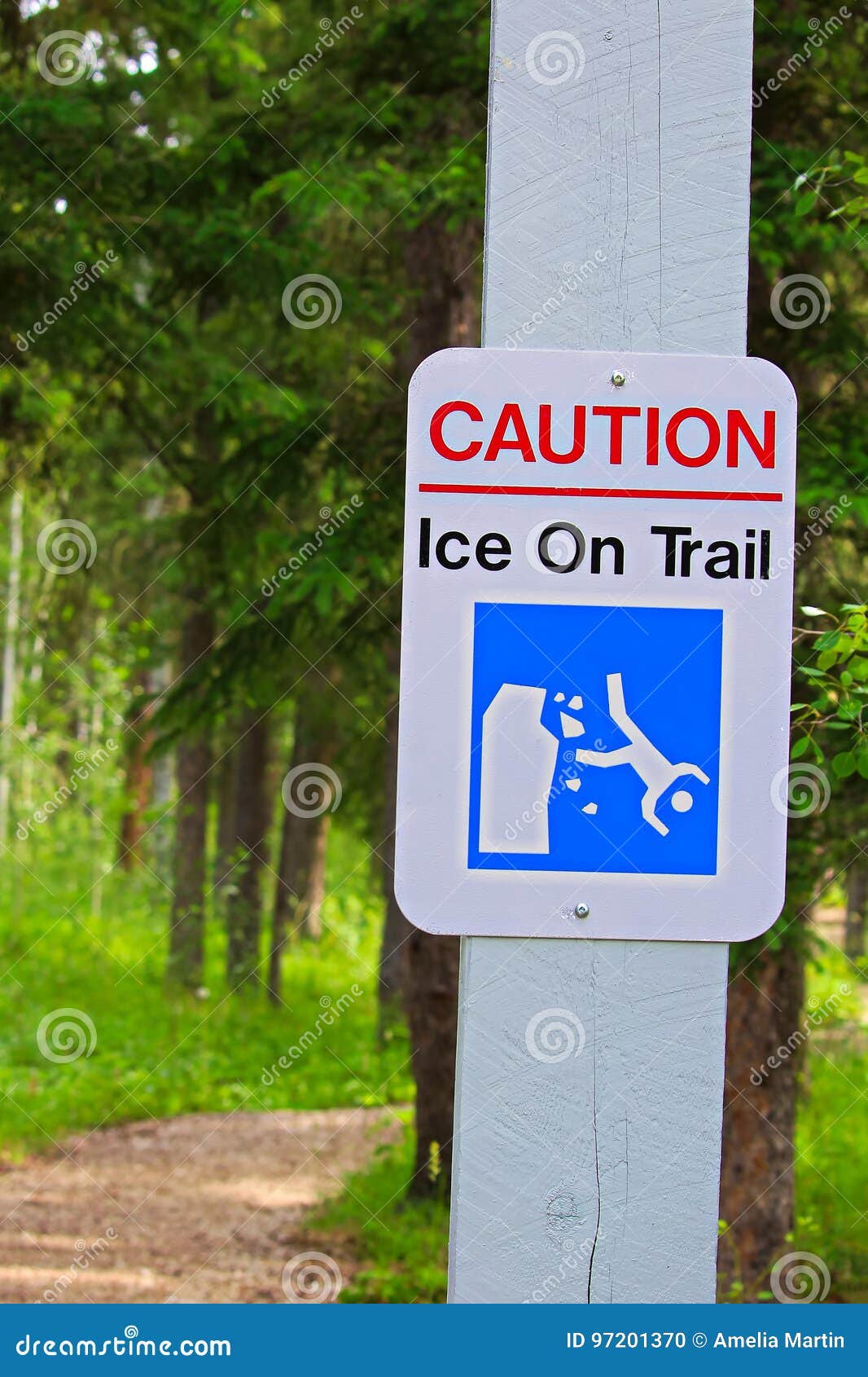 Caution Trail Subject To Flooding Enter At Own Risk Sign Royalty-Free ...