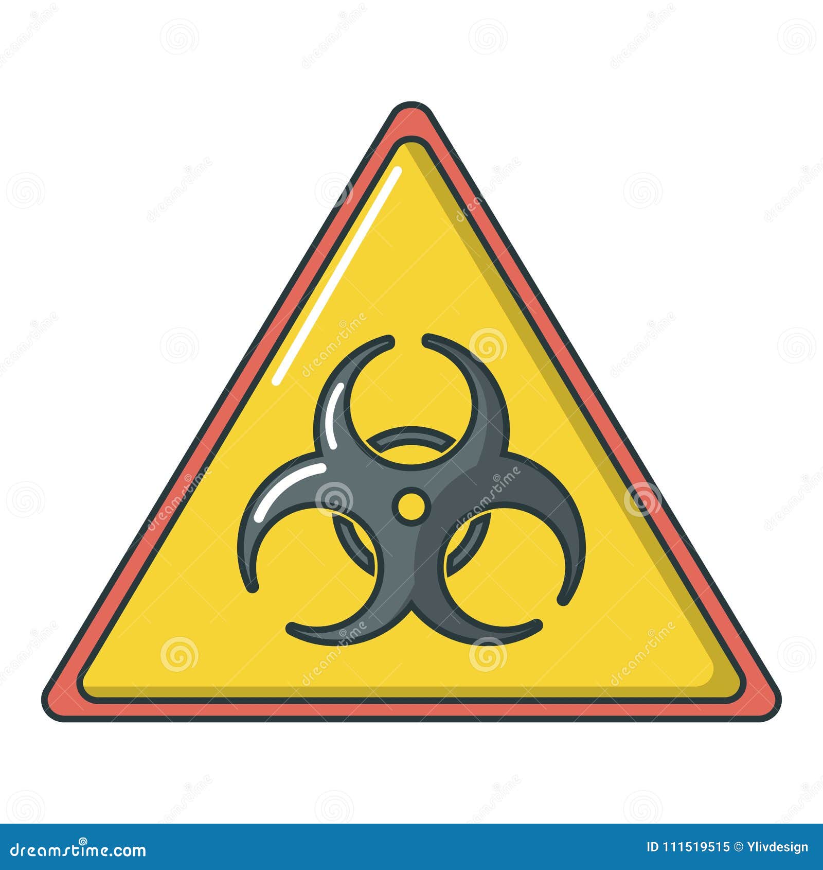 Caution Icon, Cartoon Style Stock Vector - Illustration of dangerous ...
