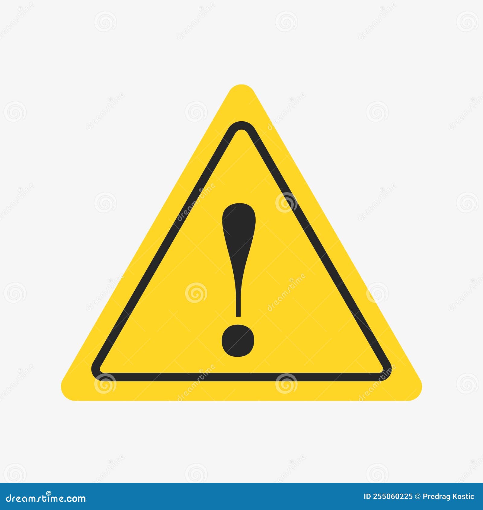 Caution Icon Sign in Flat Style Stock Illustration - Illustration of ...