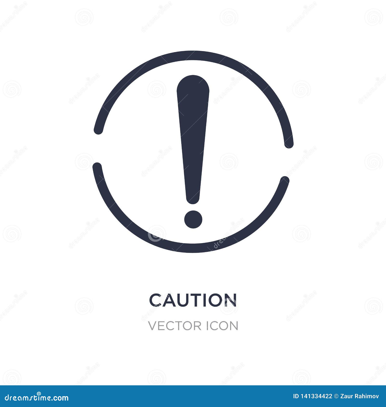 Caution Icon on White Background. Simple Element Illustration from Maps ...