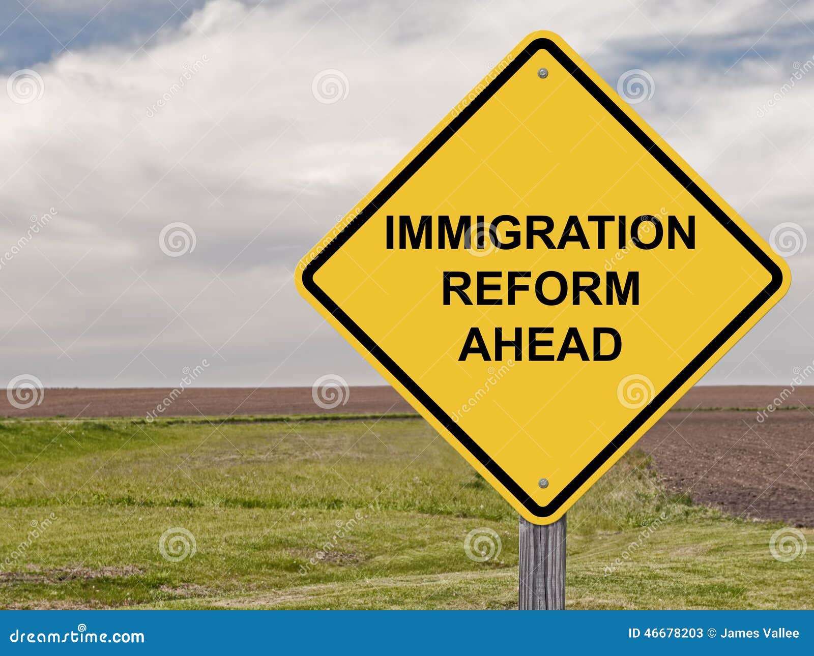 Caution - Immigration Reform Ahead Stock Image - Image of citizenship ...