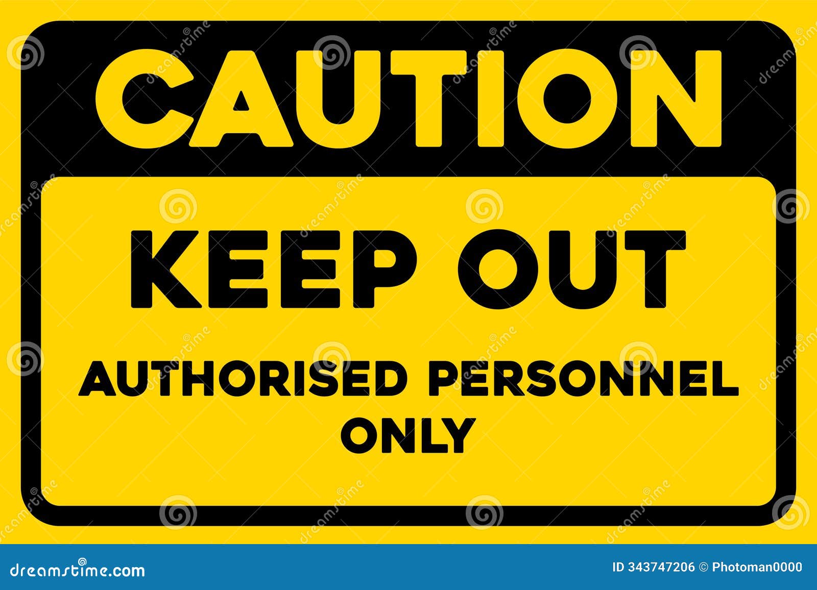 Caution Keep Out No Access Symbol Sign, Vector Illustration, Isolate On ...