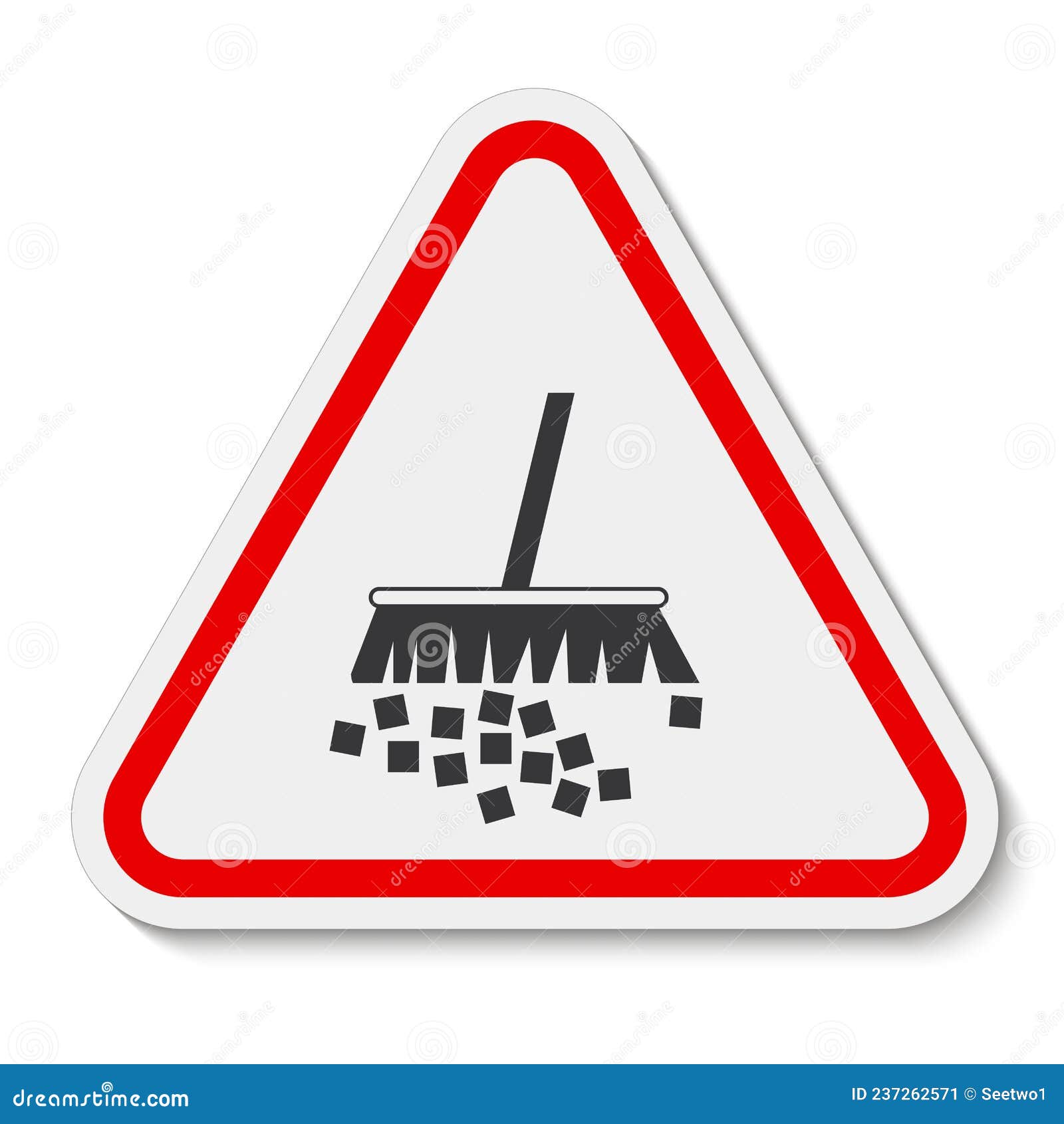 Caution Label Avoid Creating Dust Stock Vector - Illustration of ...