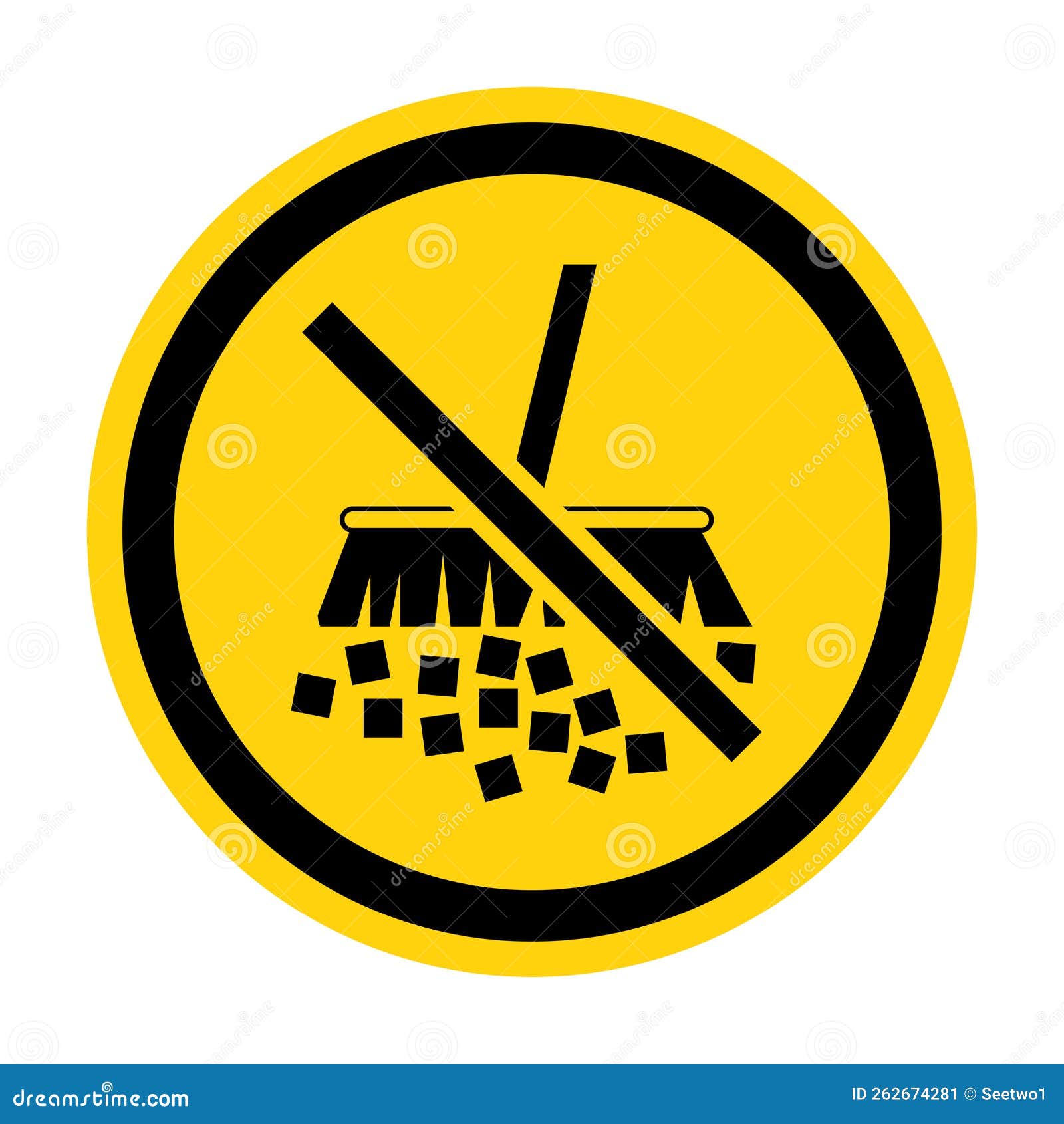 Caution Label Avoid Creating Dust Stock Vector - Illustration of ...