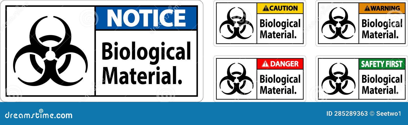 Caution Label Biological Material Sign Stock Vector - Illustration of ...