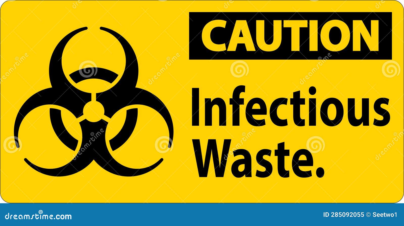 Caution Label Infectious Waste Sign Stock Vector - Illustration of ...