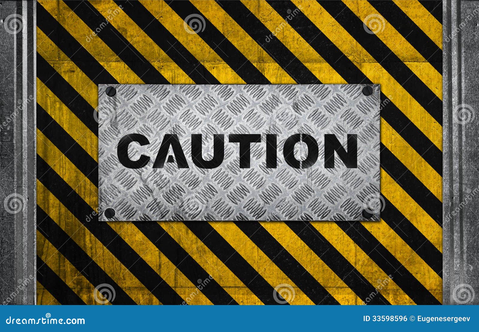 Caution label metal panel stock illustration. Illustration of orange ...