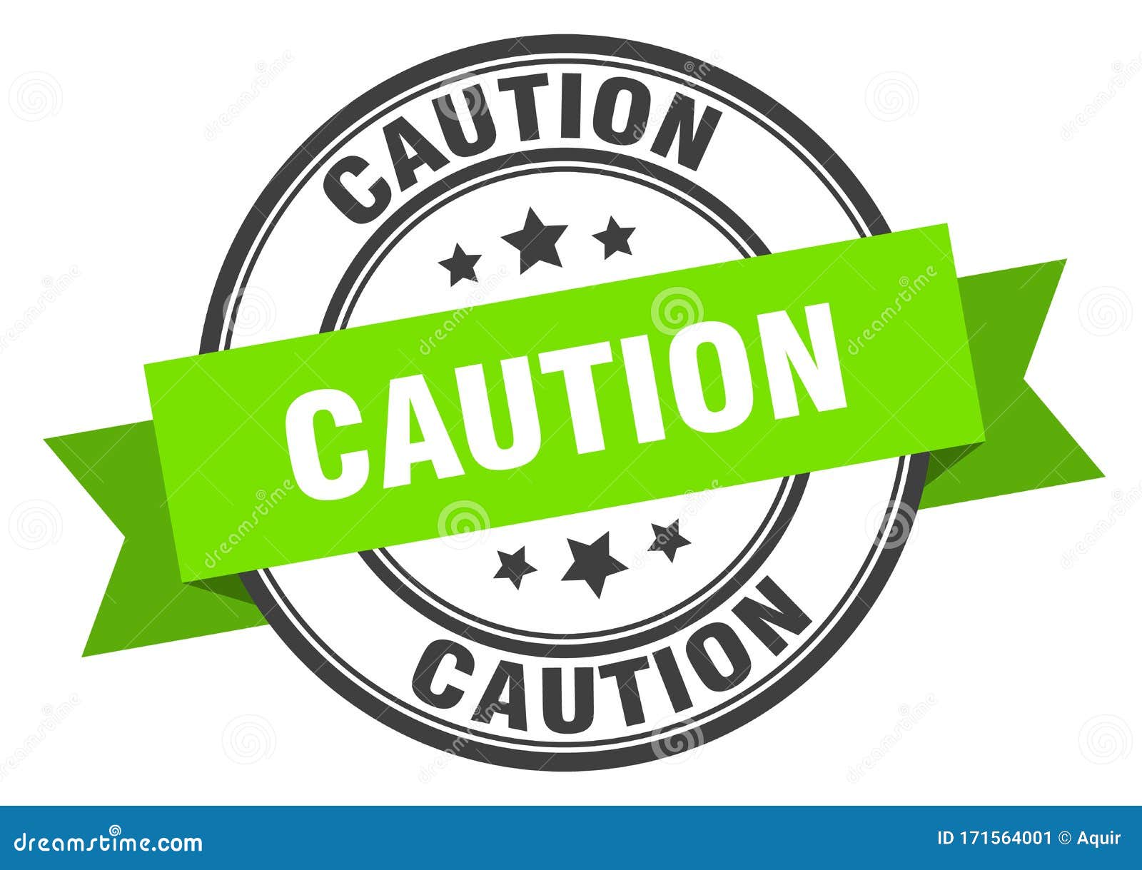 Caution Label. Caution Round Band Sign Stock Vector - Illustration of ...