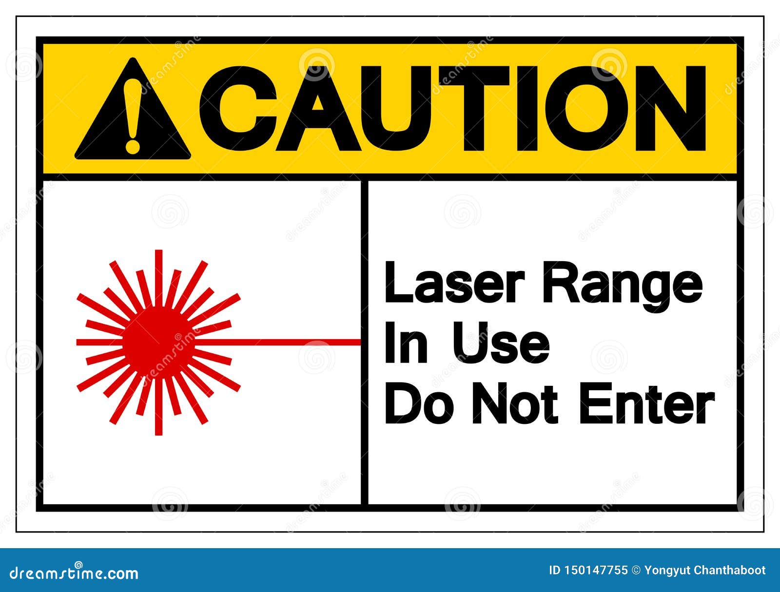 Caution Laser Range in Use Do Not Enter Symbol Sign, Vector ... Caution Laser Range in Use Do Not Enter Symbol Sign, Vector ...