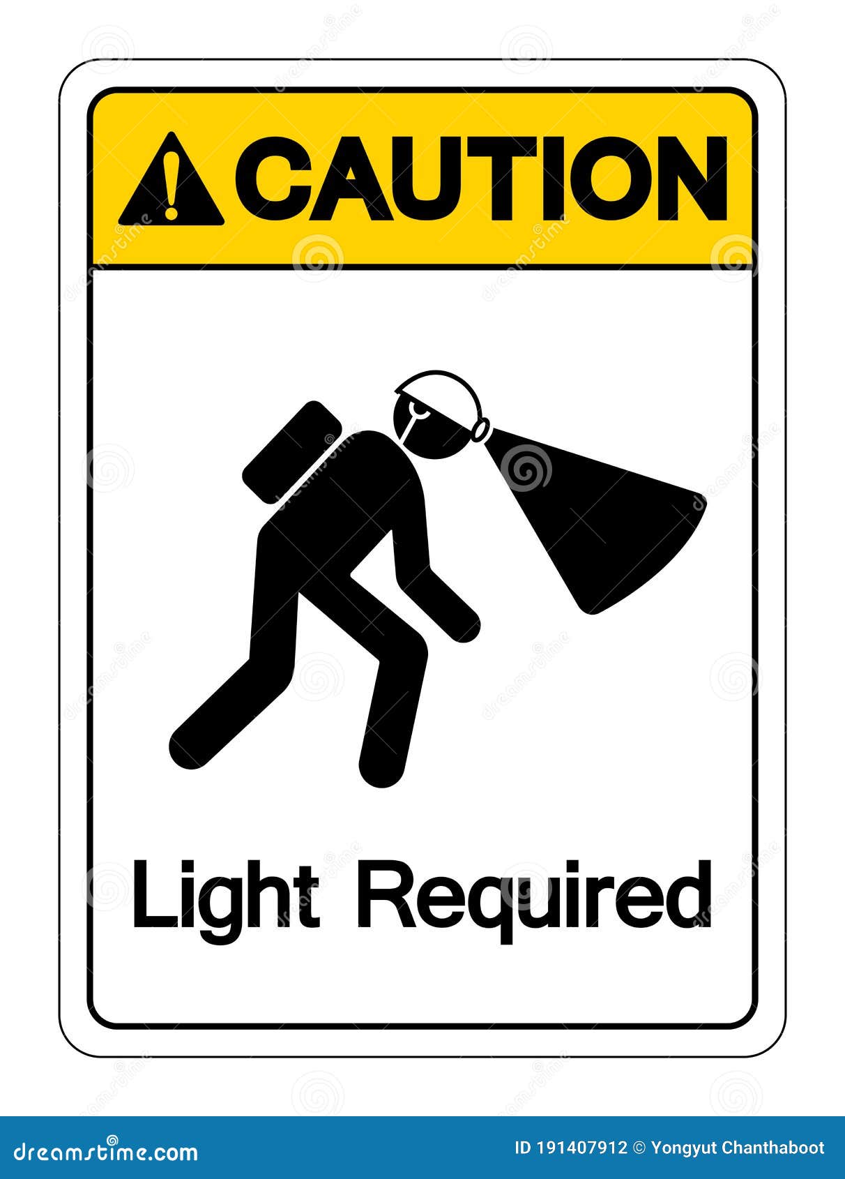 Light Required Symbol Sign, Vector Illustration, Isolate On White ...