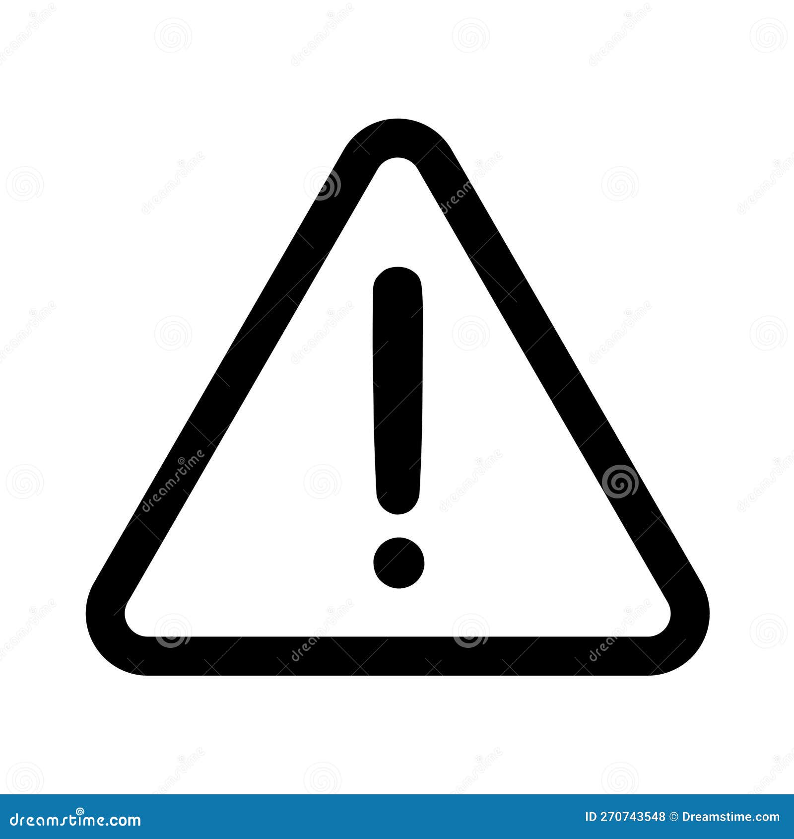 Caution Line Exclamation Mark with Triangle Shape Icon Hazard Warning ...