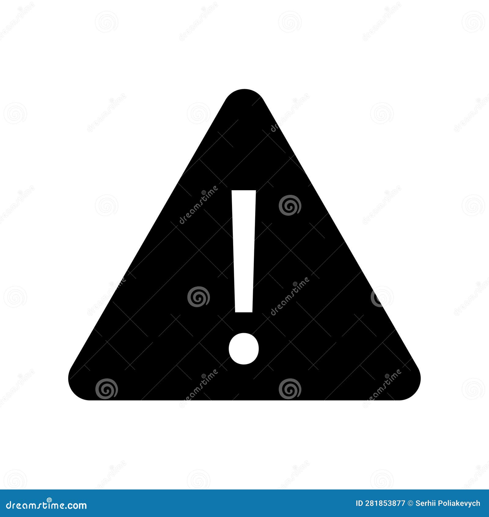 Caution Line Icon. Exclamation Mark Icon. Vector Illustration. Stock ...