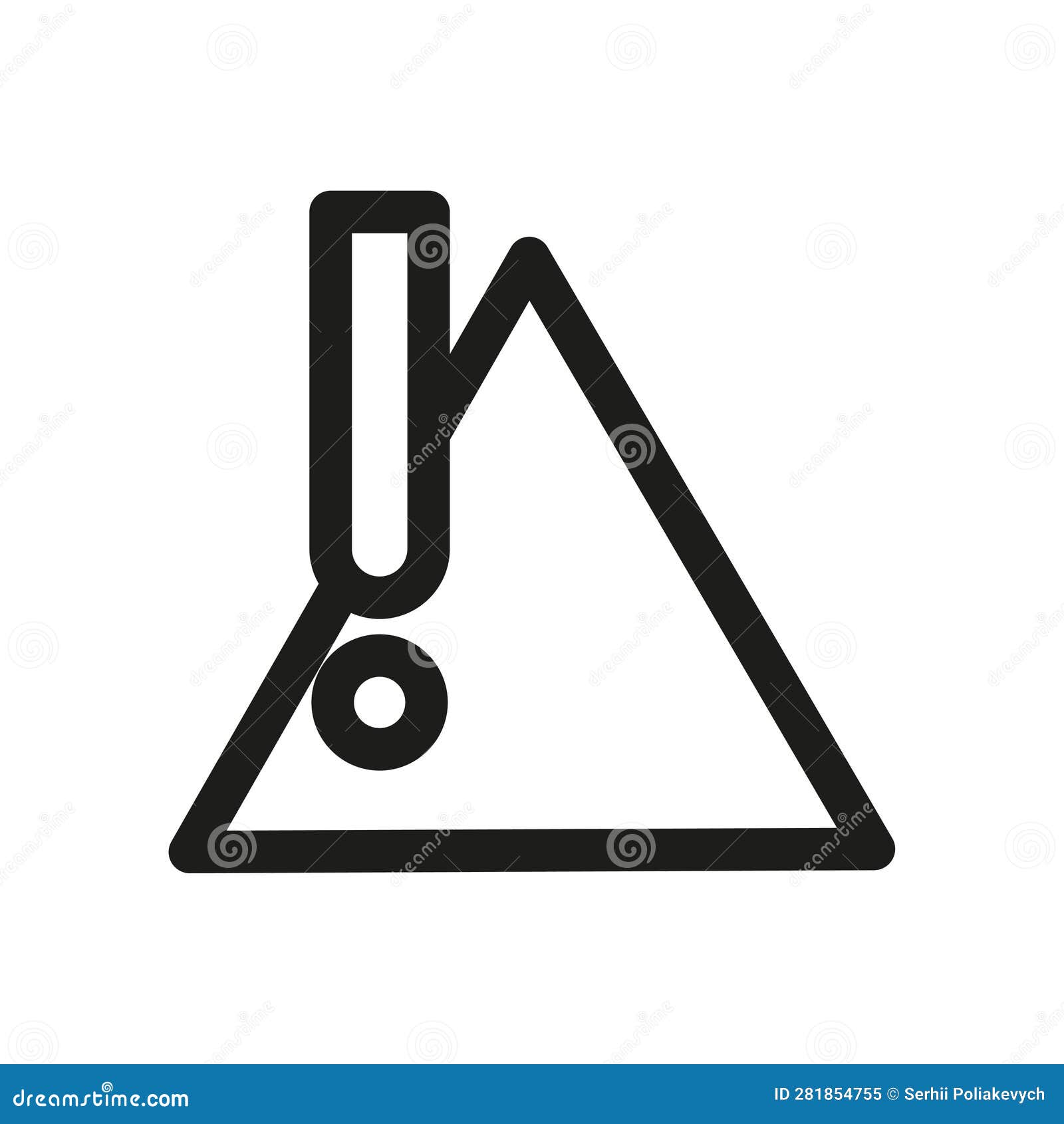 Caution Line Icon. Exclamation Mark Icon. Vector Illustration. Stock ...