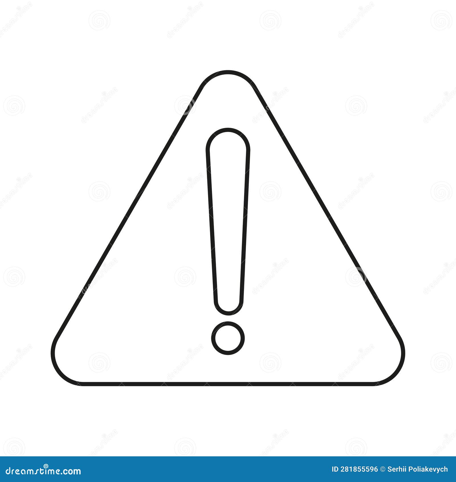 Caution Line Icon. Exclamation Mark Icon. Vector Illustration. Stock ...