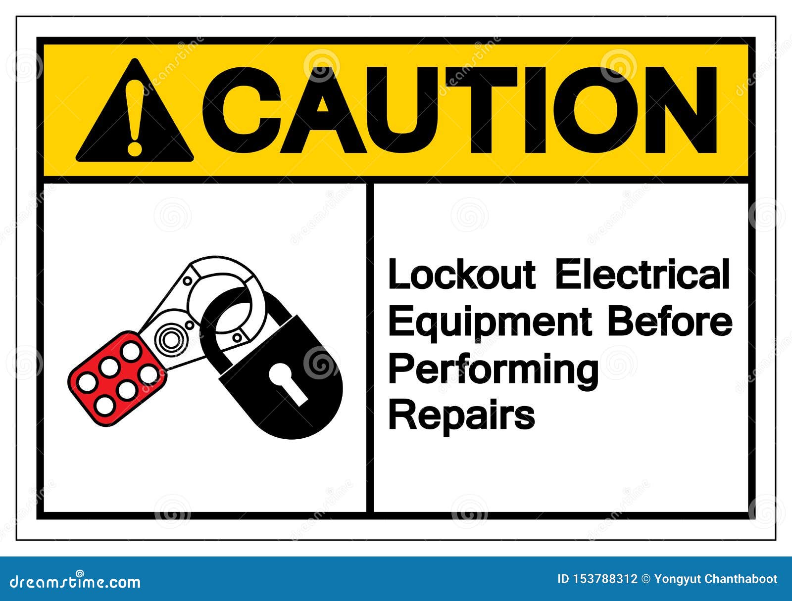 No Lockout Symbol Sign ,Vector Illustration, Isolate On White ...