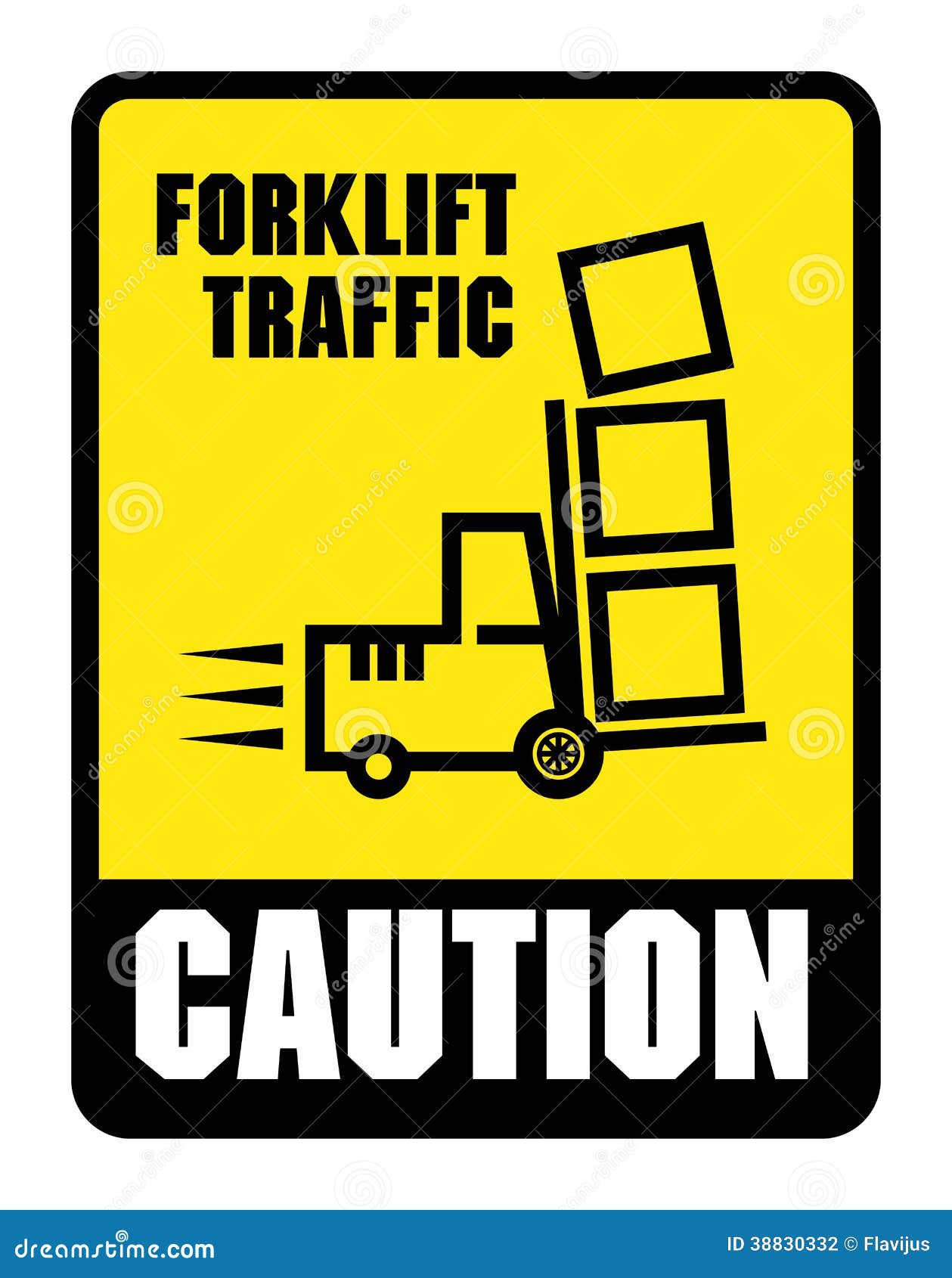 Caution Forklifts In Operation Symbol Sign Isolate On Transparent ...
