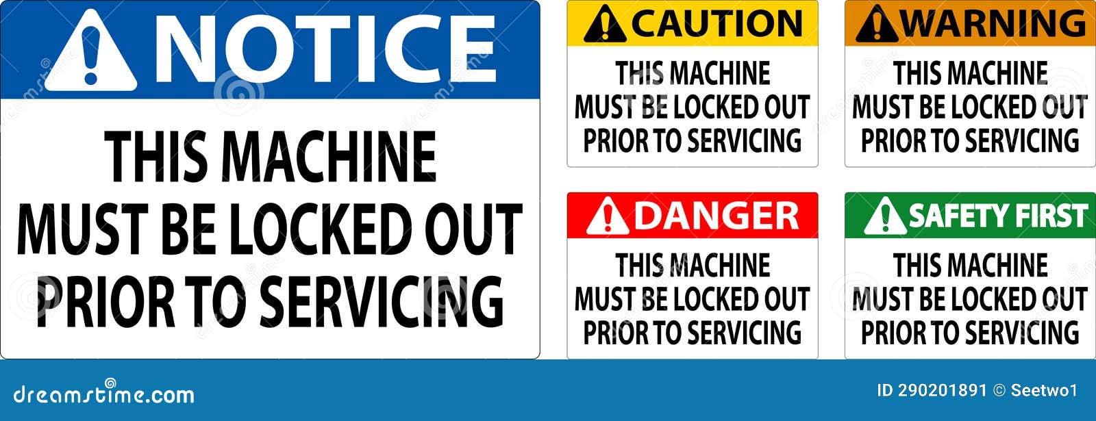 Caution Machine Sign this Machine Must Be Locked Out Prior To Servicing ...