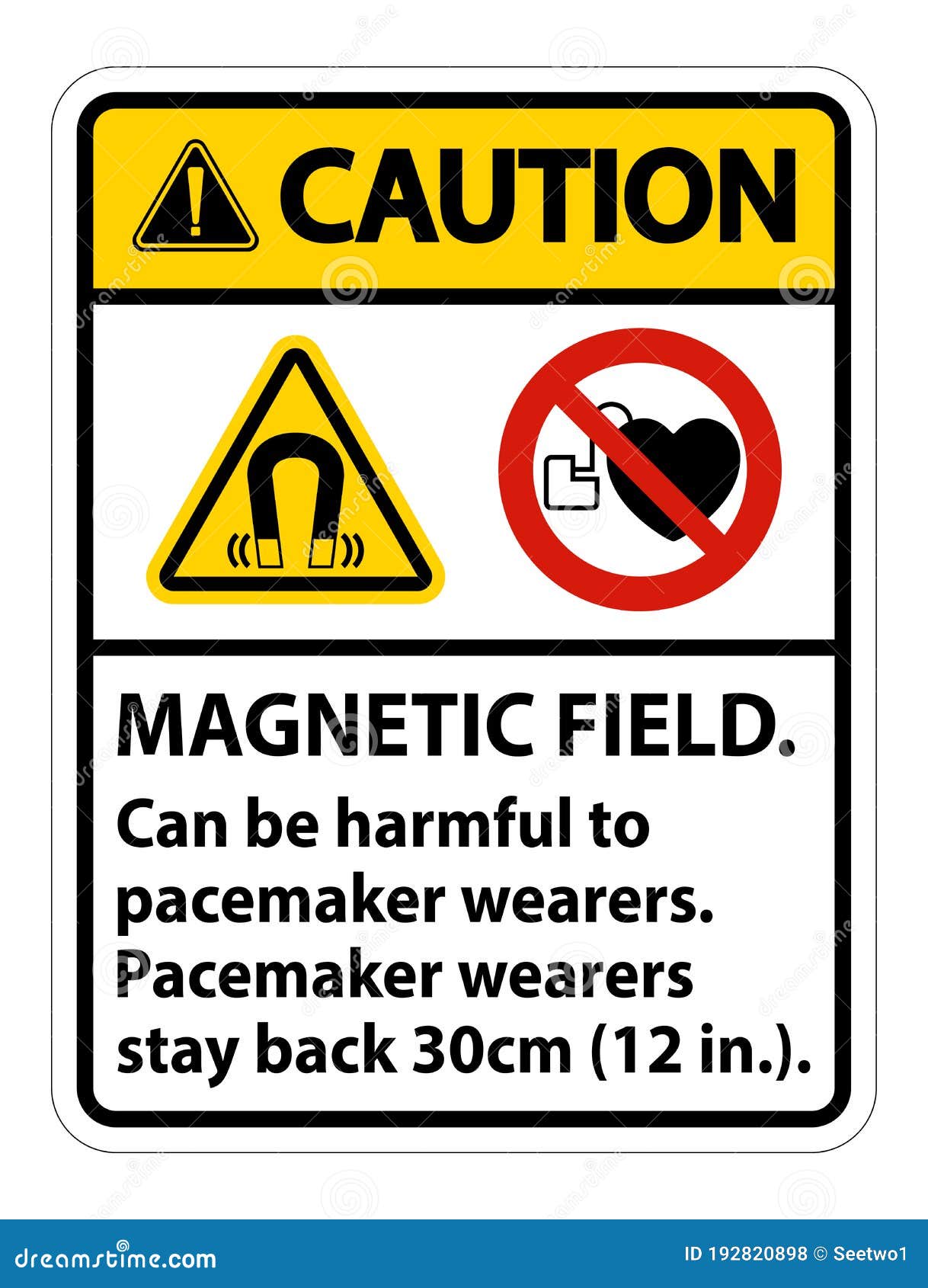 Caution Magnetic Field Can Be Harmful To Pacemaker Wearers.pacemaker ...