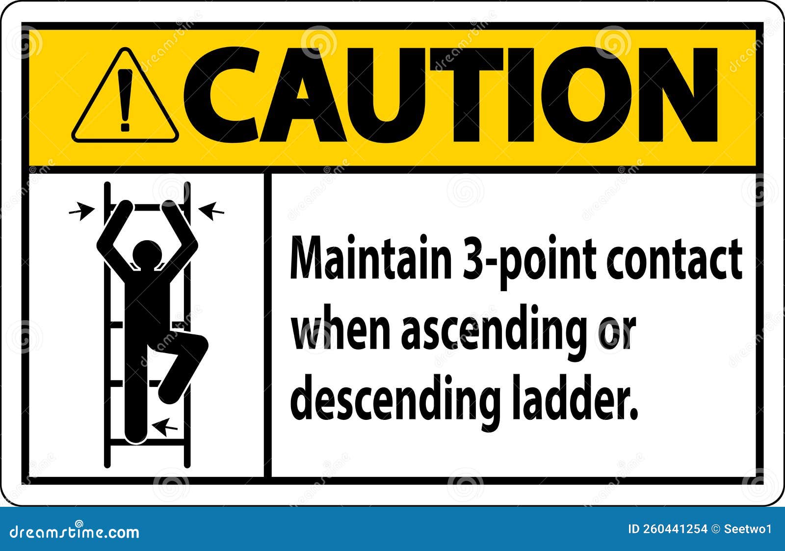 Caution Max Ladder Capacity 300 LBS Symbol Sign, Vector Illustration ...