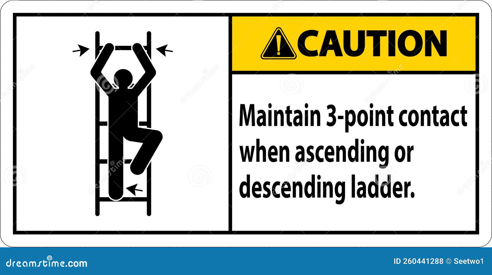 Caution Maintain 3 Point Contact when Ascending or Descending Ladder ...