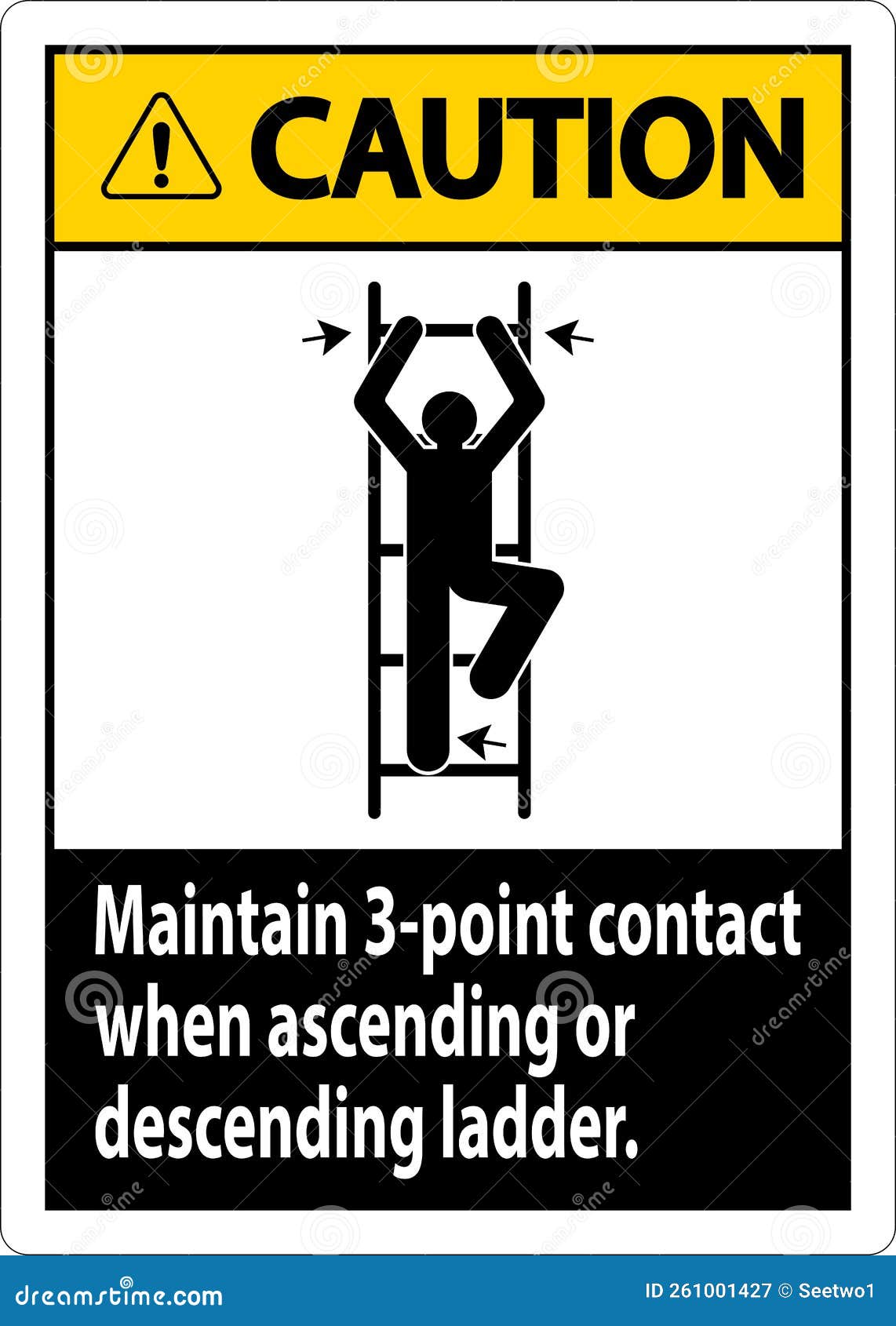 Caution Max Ladder Capacity 300 LBS Symbol Sign, Vector Illustration ...