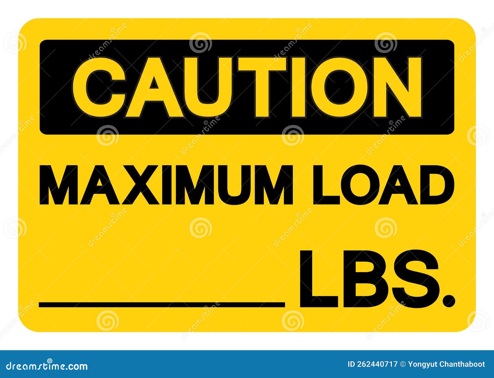 Caution Maximum Load LBS Symbol Sign, Vector Illustration, Isolate on ...