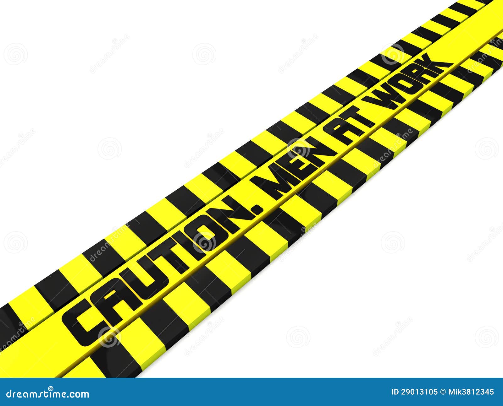 Caution men at work stock illustration. Illustration of background ...
