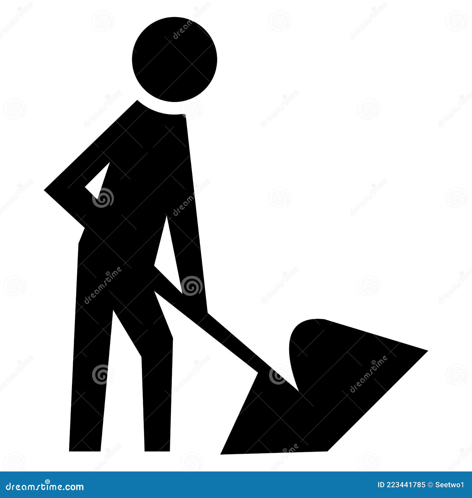 Caution Men at Work Symbol Sign Isolate on White Background,Vector ...