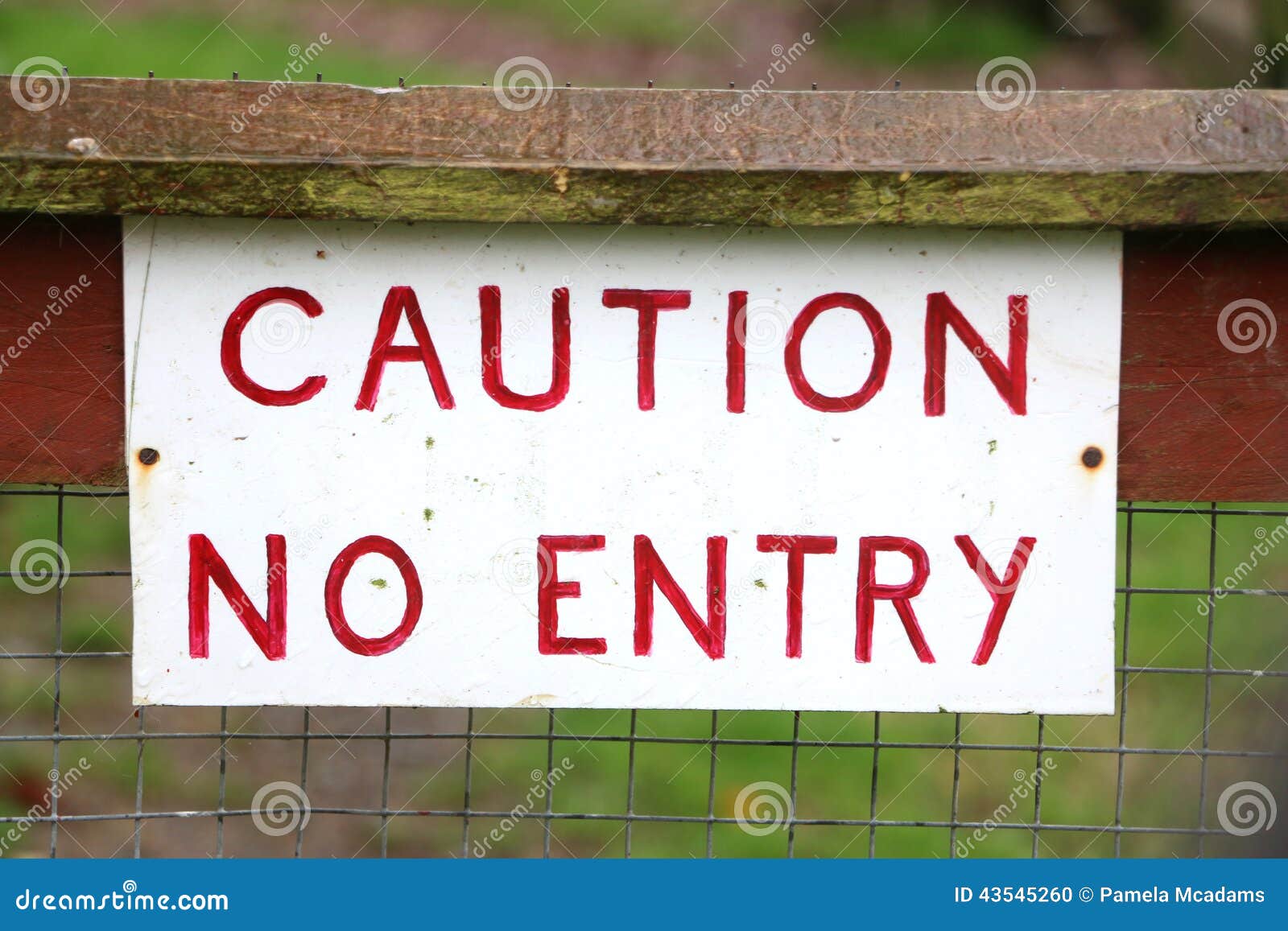 Caution No Entry Sign stock photo. Image of wire, warning - 43545260