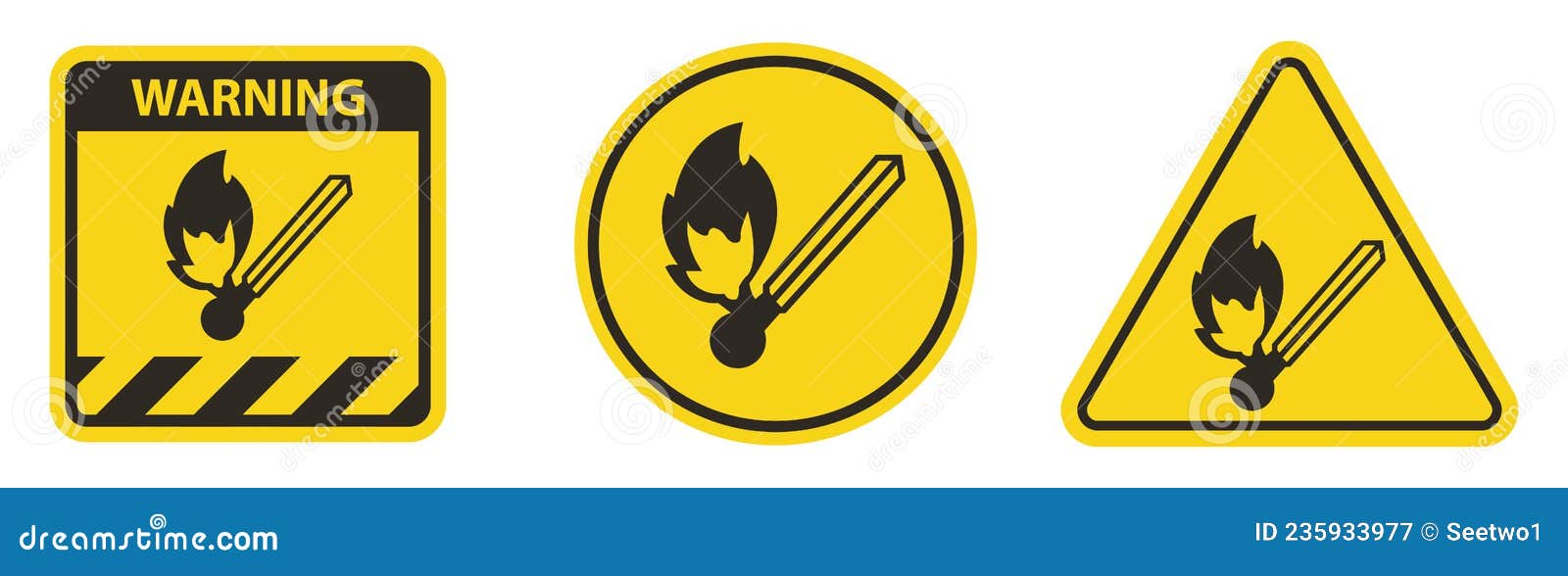 Caution No Fire Ignition Symbol Sign Isolate on White Background Stock ...