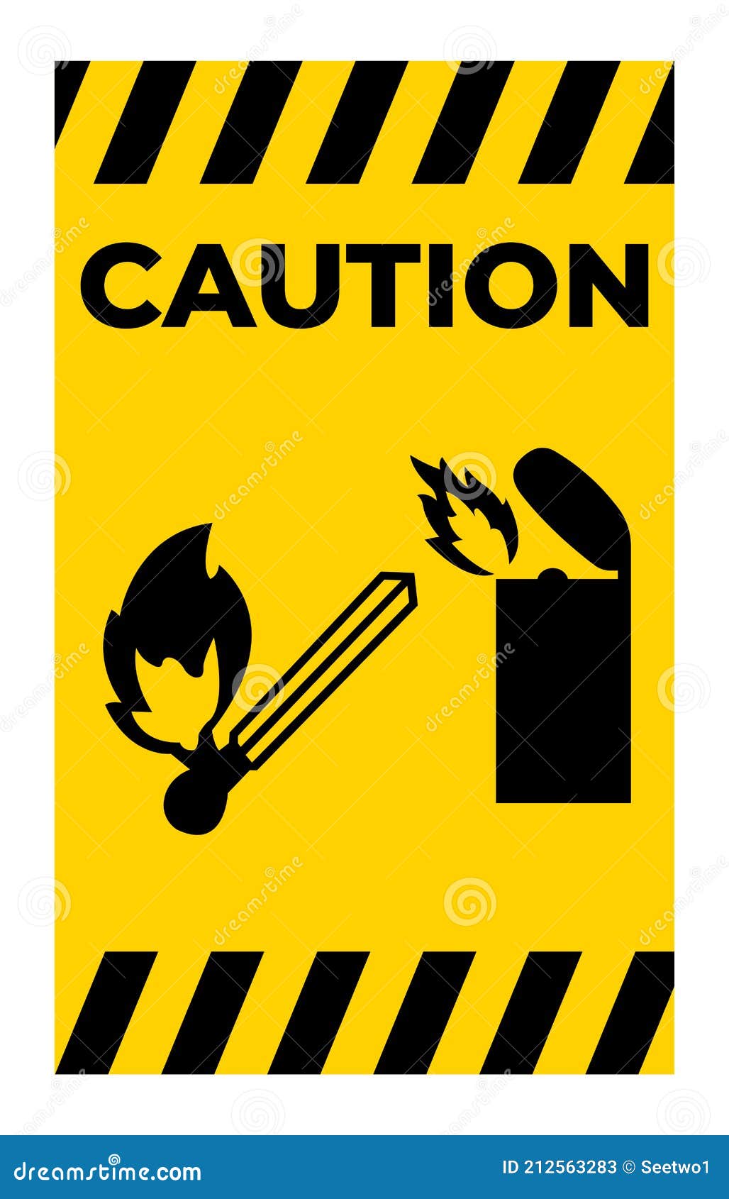 Caution No Lighter Symbol Sign Isolate on White Background Stock Vector ...