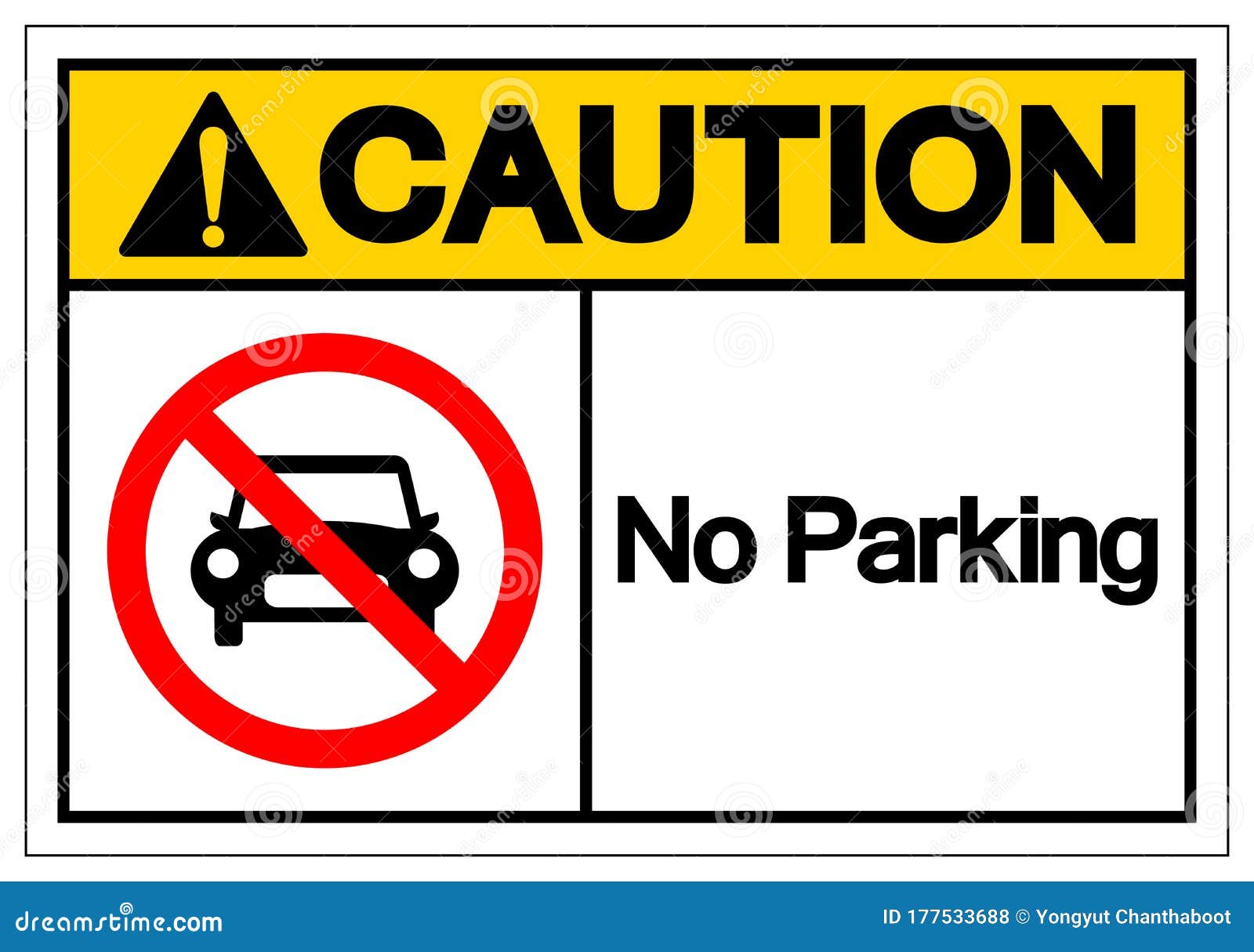 Do Not Parking, Caution Warn Symbol For Public Transport Areas. Vector ...