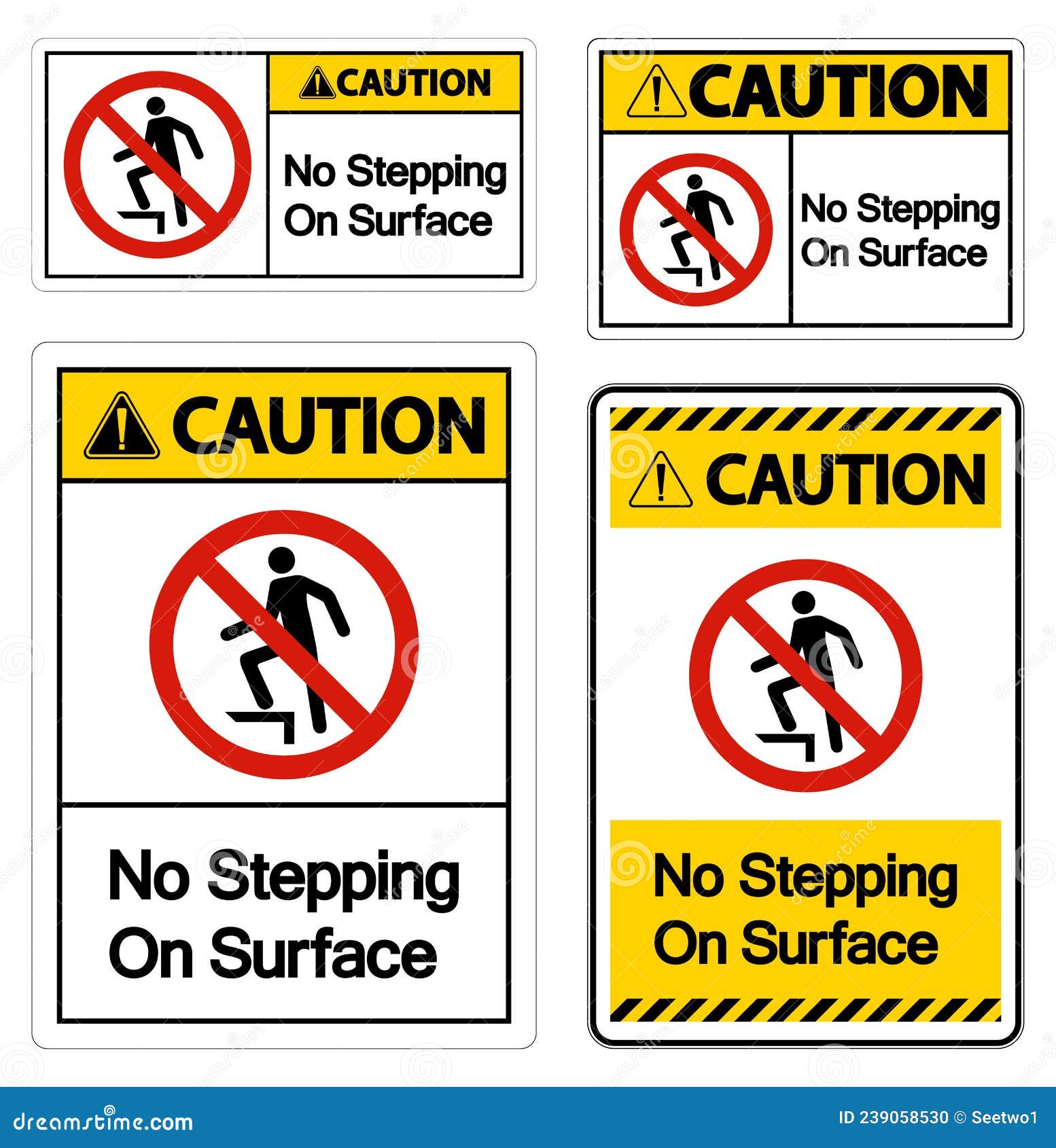 Caution No Stepping On Surface Symbol Sign, Vector Illustration ...