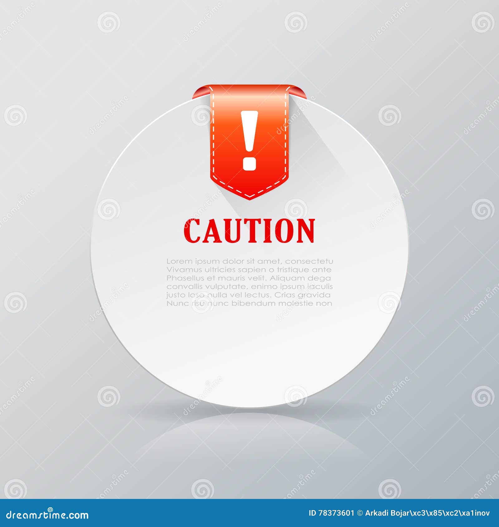 Caution notice card stock vector. Illustration of banner - 78373601