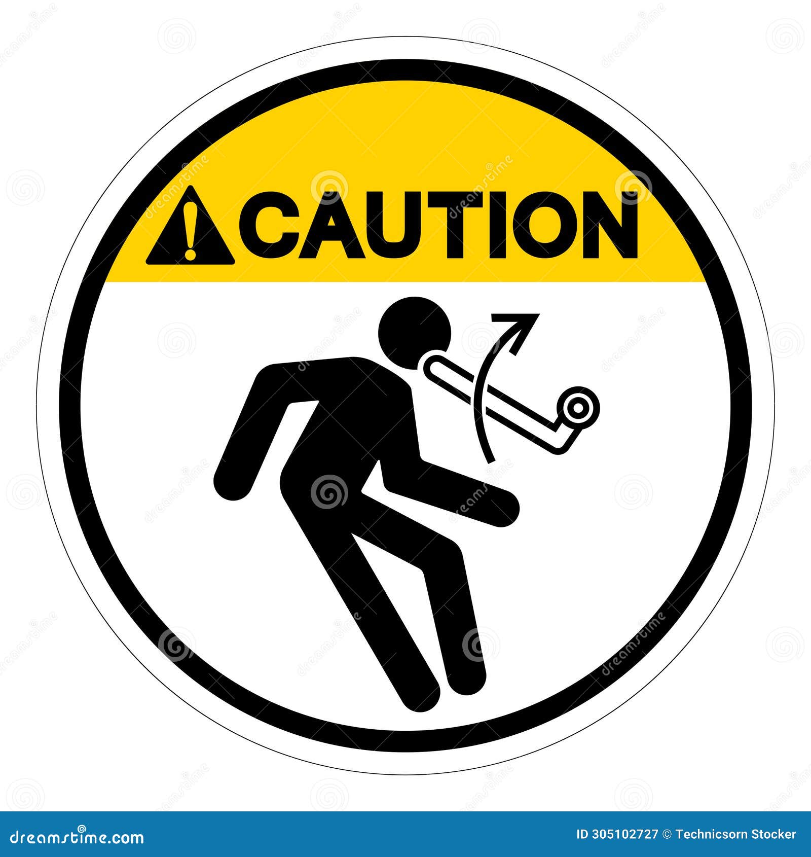 Caution Object Bumps of Face Hazard Symbol Sign, Vector Illustration ...