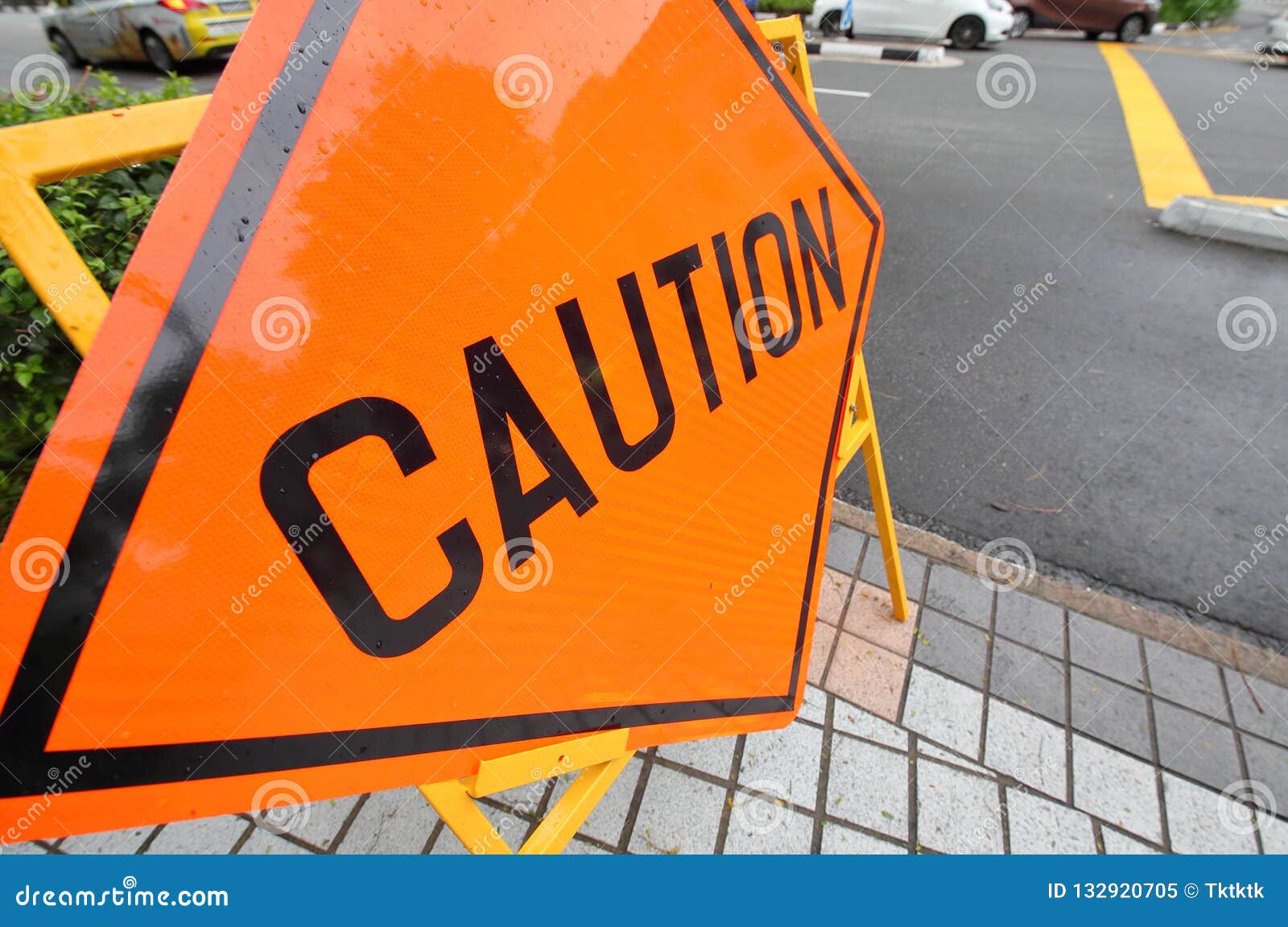 Caution road sign stock image. Image of sign, warning - 132920705