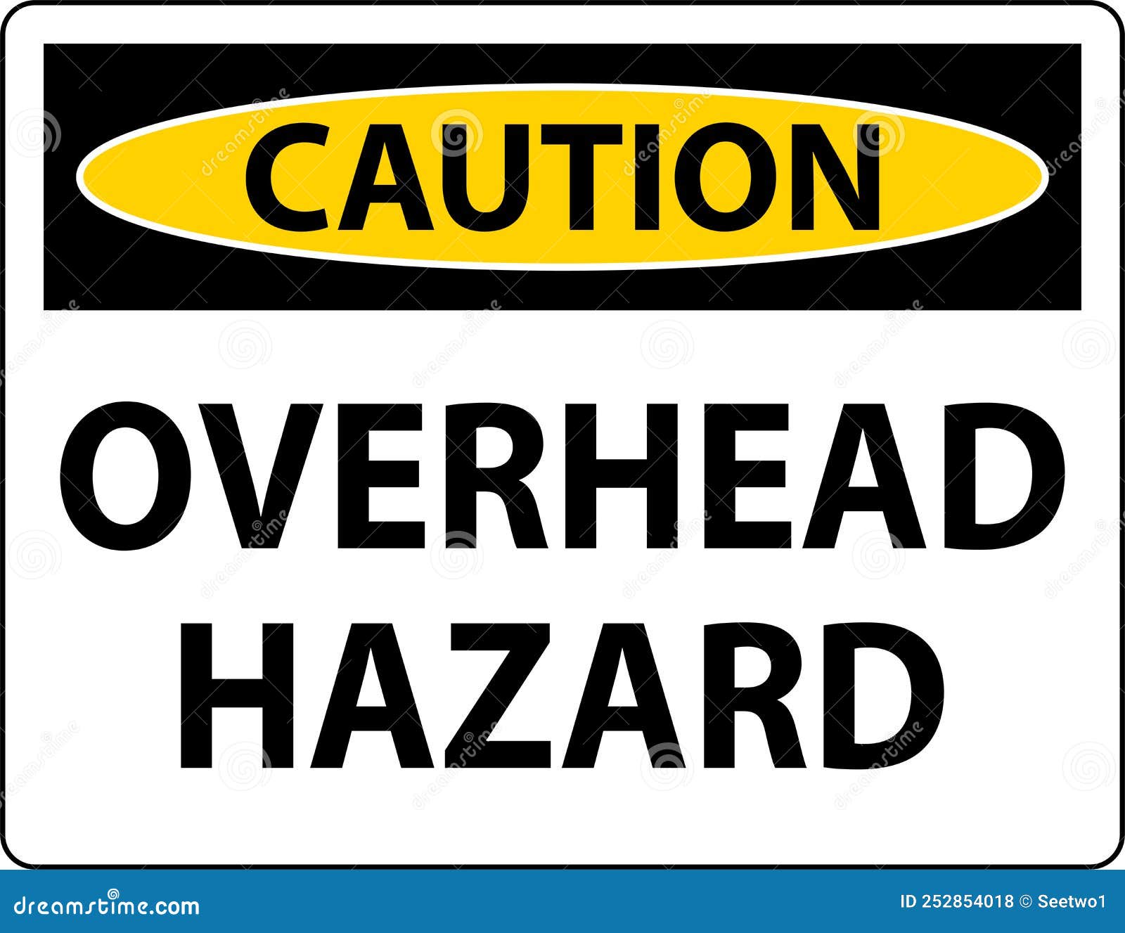 Caution Overhead Crane Symbol Sign On White Background Vector ...