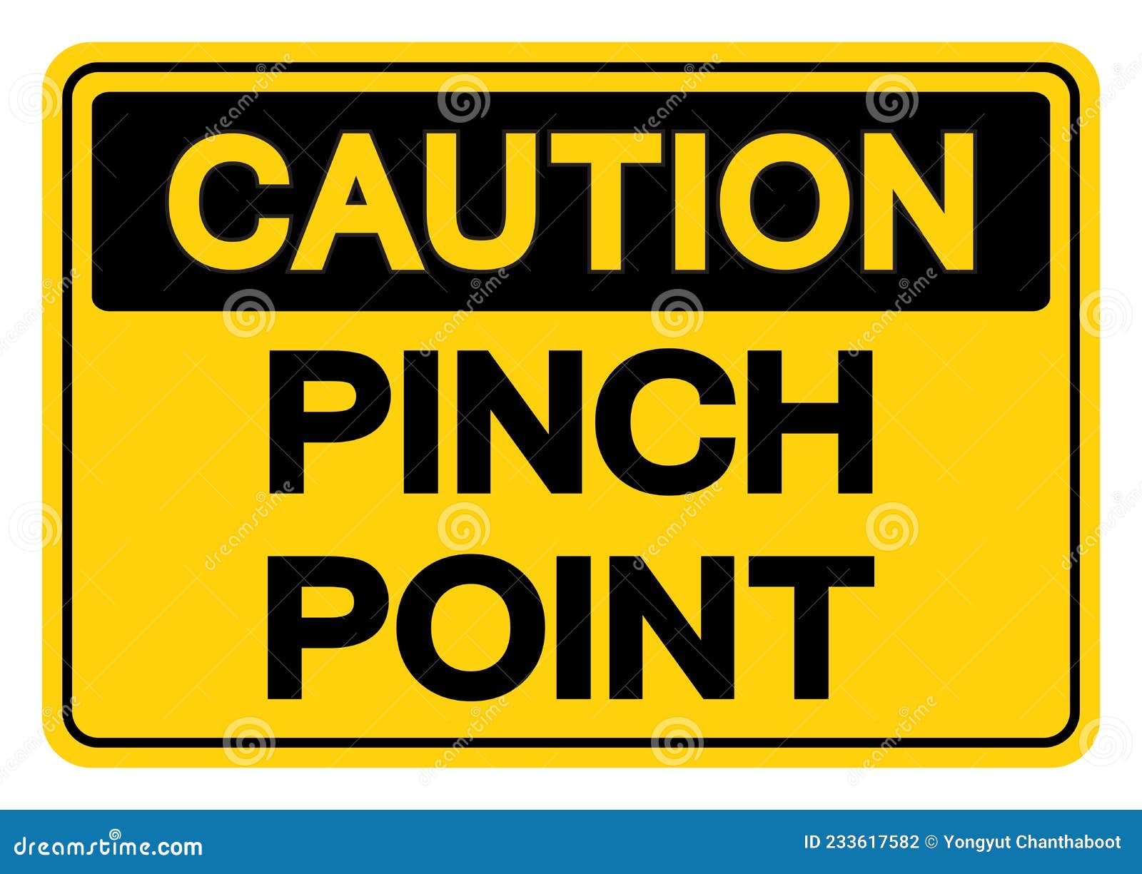 Caution Pinch Point Symbol Sign,Vector Illustration, Isolate on White ...