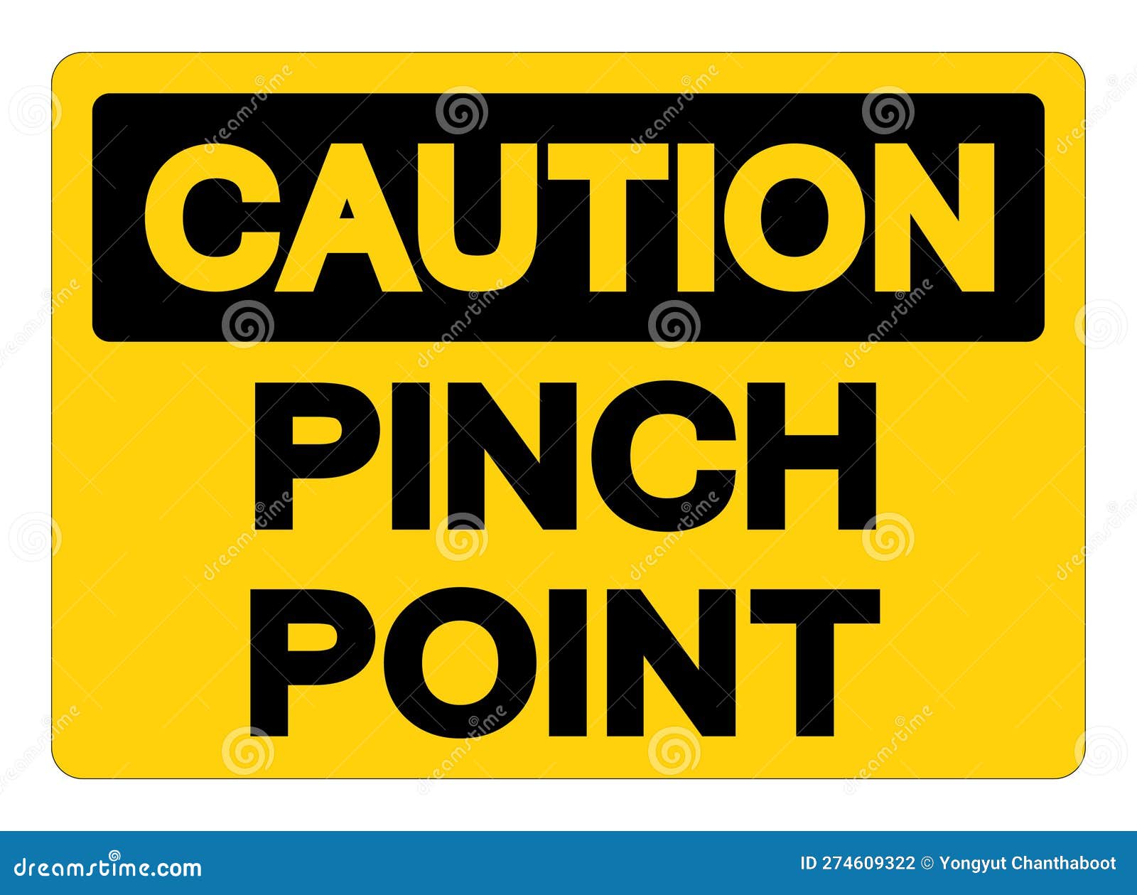 Caution Pinch Point Symbol Sign,Vector Illustration, Isolate on White ...