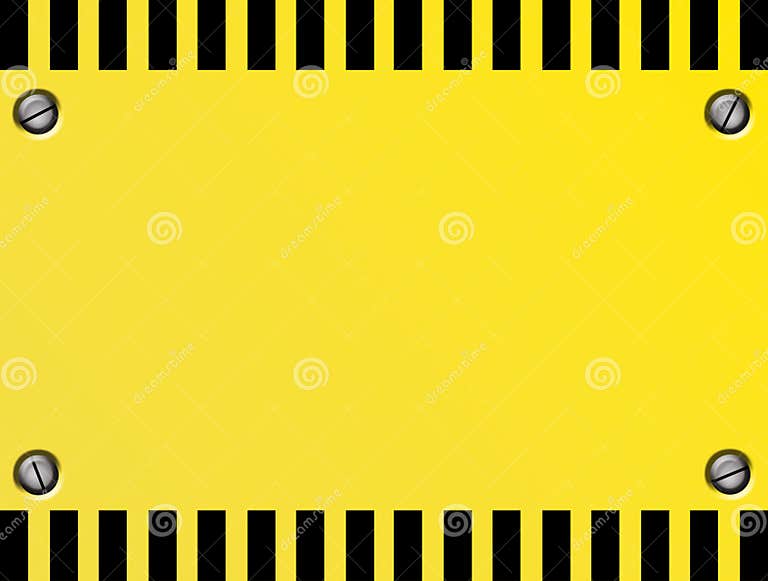 Caution Plate stock illustration. Illustration of hazardous - 14647894