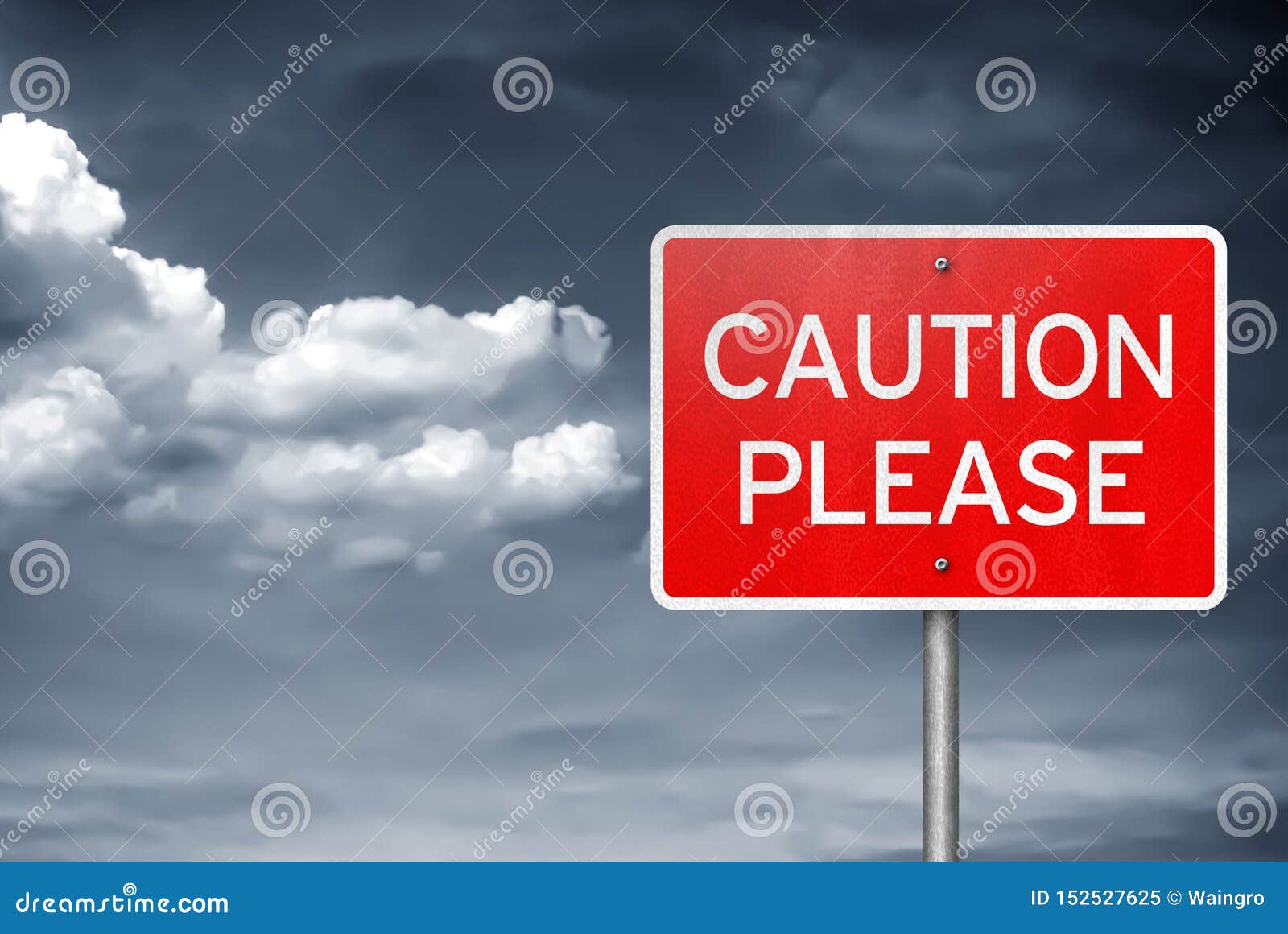 Caution Please - Traffic Sign Information Stock Image - Image of access ...