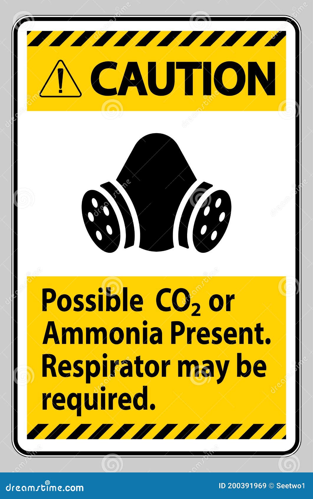 Caution Ammonia Symbol Sign, Vector Illustration, Isolate On White ...