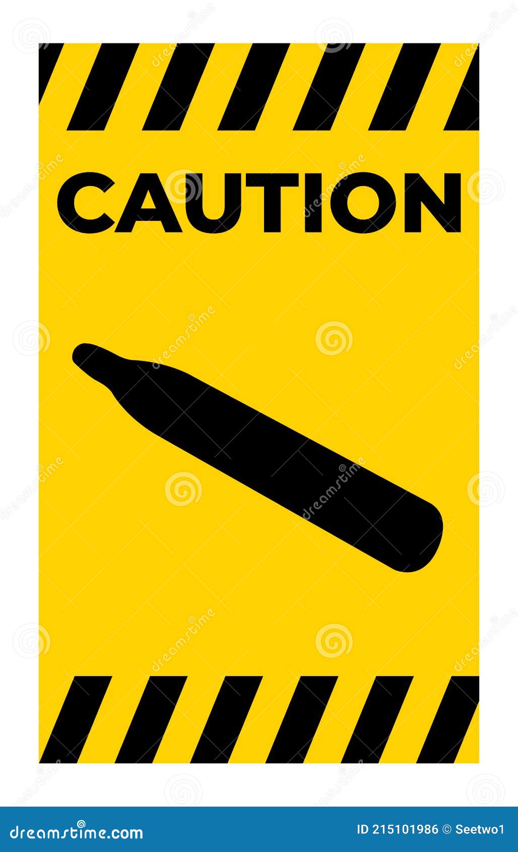 Caution Pressure Gas Symbol Sign Isolate on White Background Stock ...