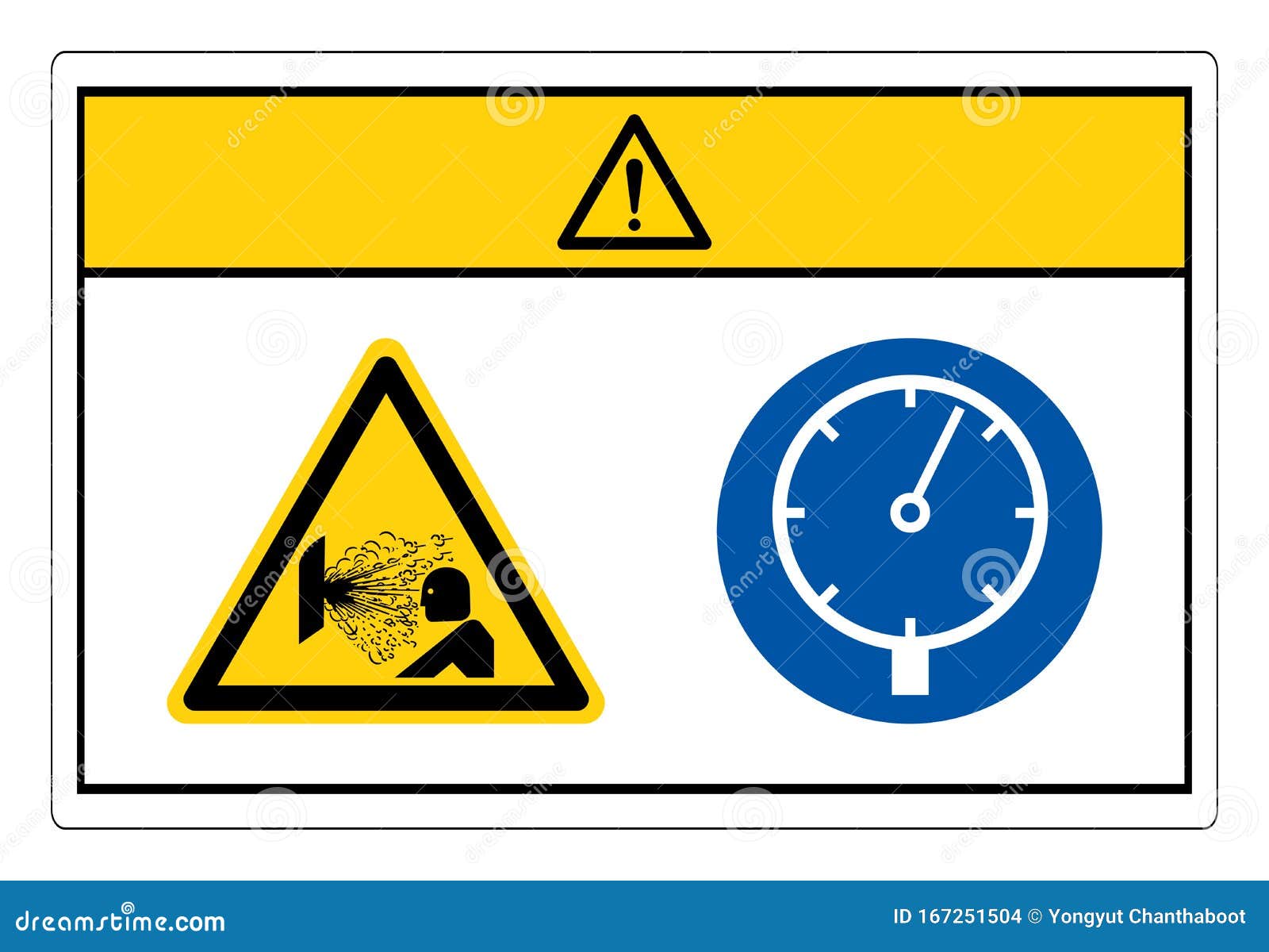 Caution Pressurized Device Symbol Sign, Vector Illustration, Isolate on ...