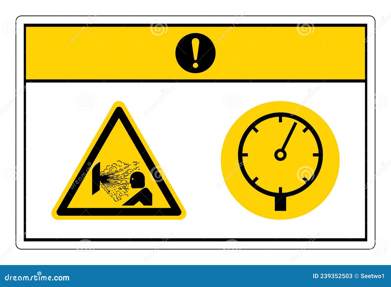 Caution Pressurized Device Symbol Sign on White Background Stock Vector ...