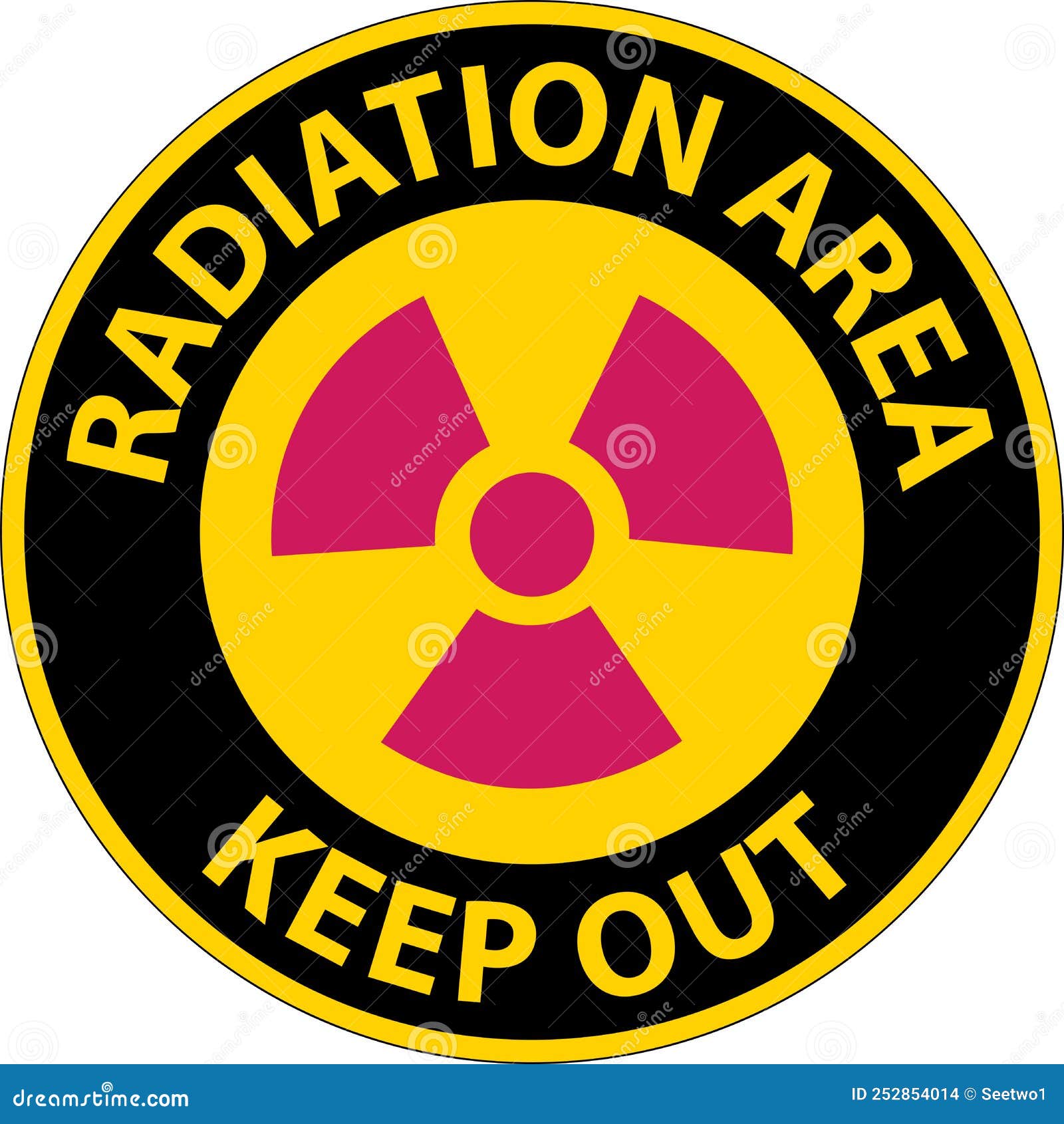 Caution Radiation Hazard Symbol Sign,Vector Illustration, Isolated On ...