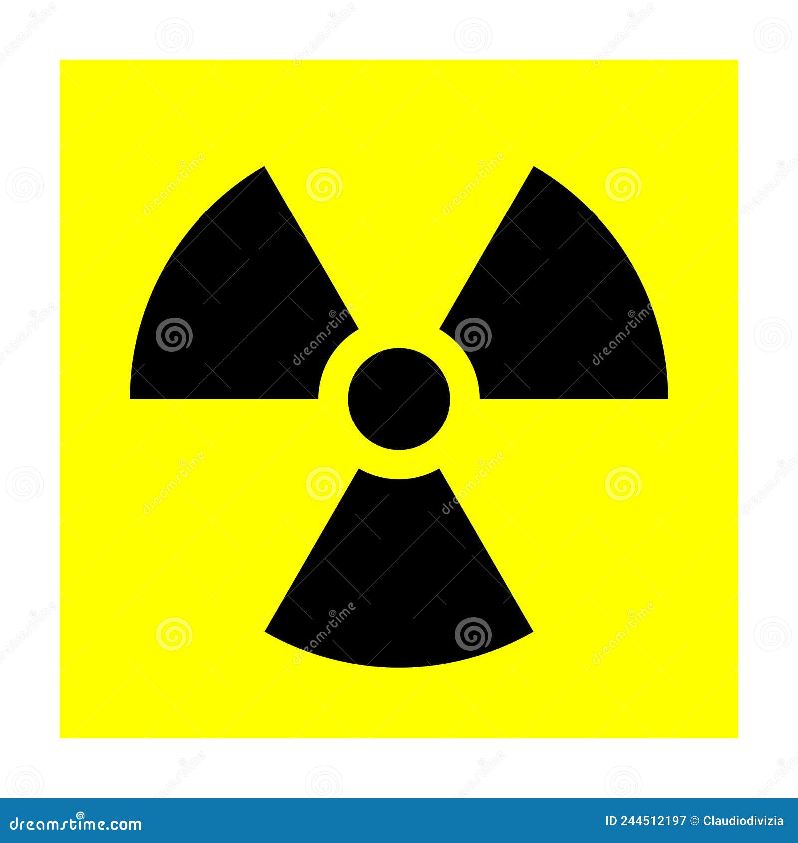 Caution Radiation Area Sign Stock Illustration - Illustration of yellow ...