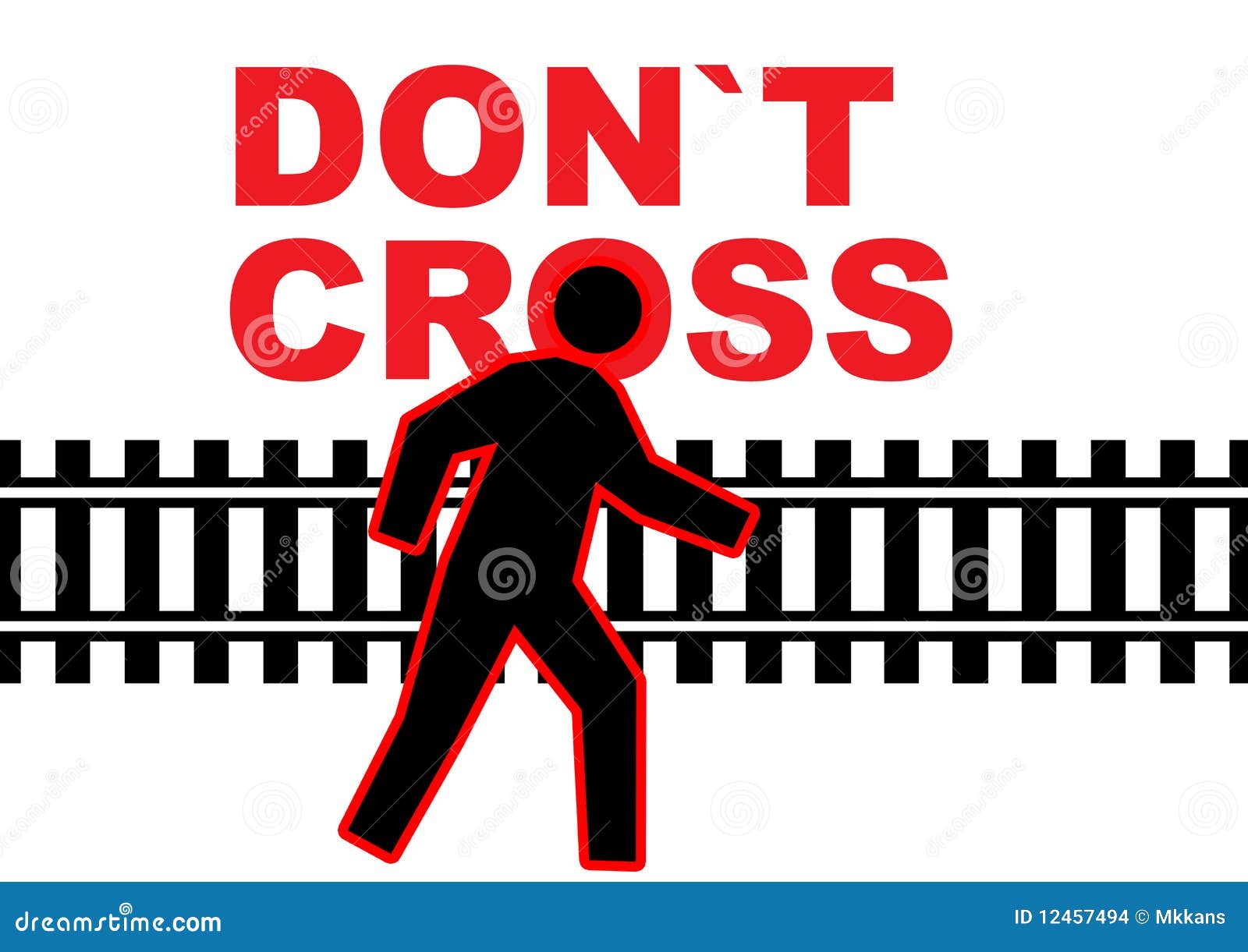Caution on railway track stock illustration. Illustration of train ...