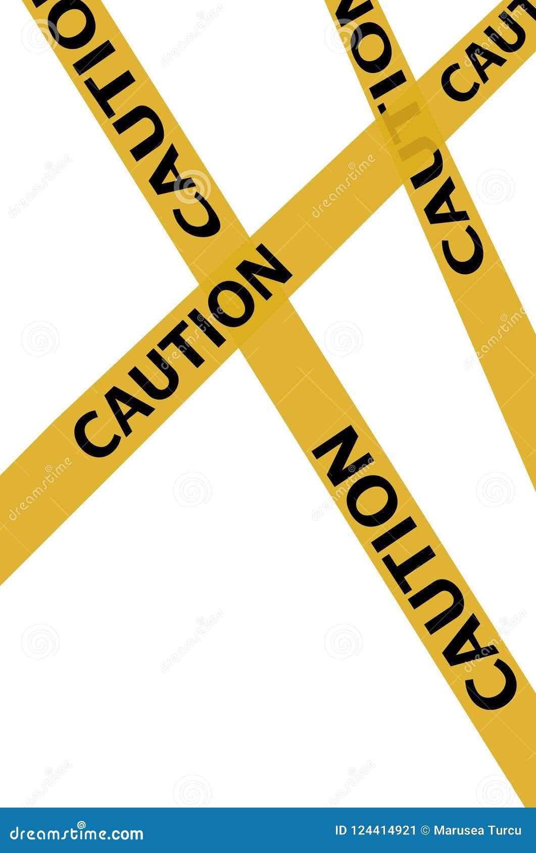 Caution ribbons isolated stock illustration. Illustration of risk ...